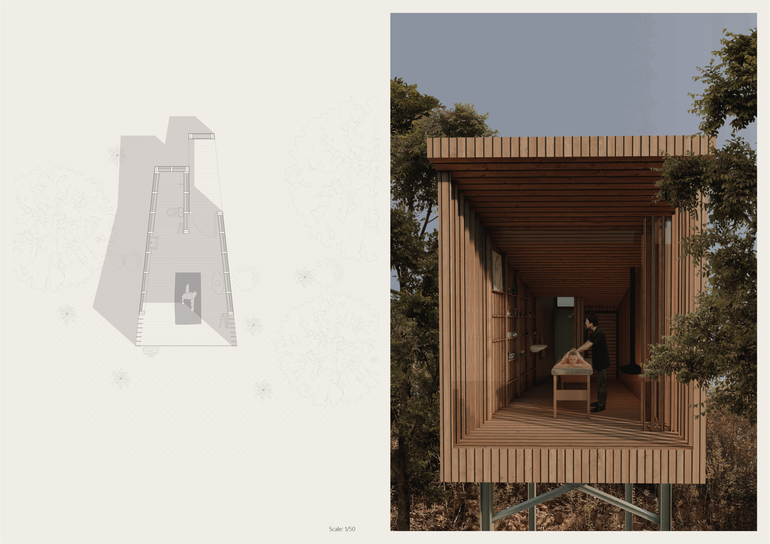 Architecture project // Blue Ceramic Tiles and Dark Metal Roof in a ...