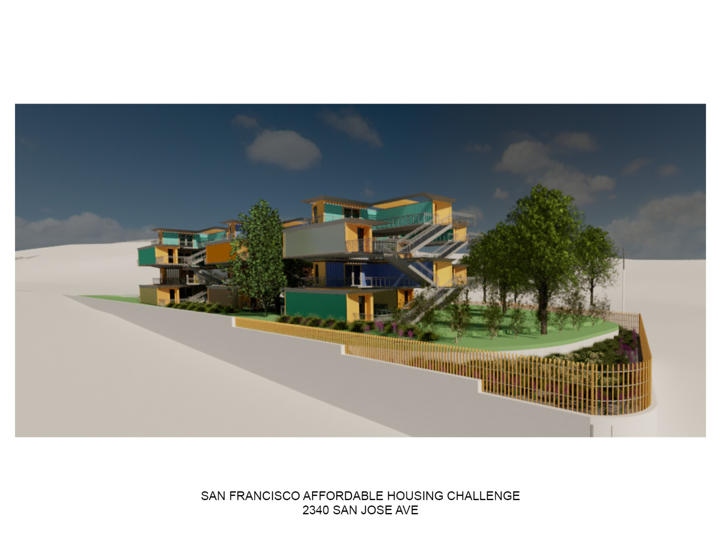 Architecture project // Terraced Green Spaces with Secure Accessibility ...