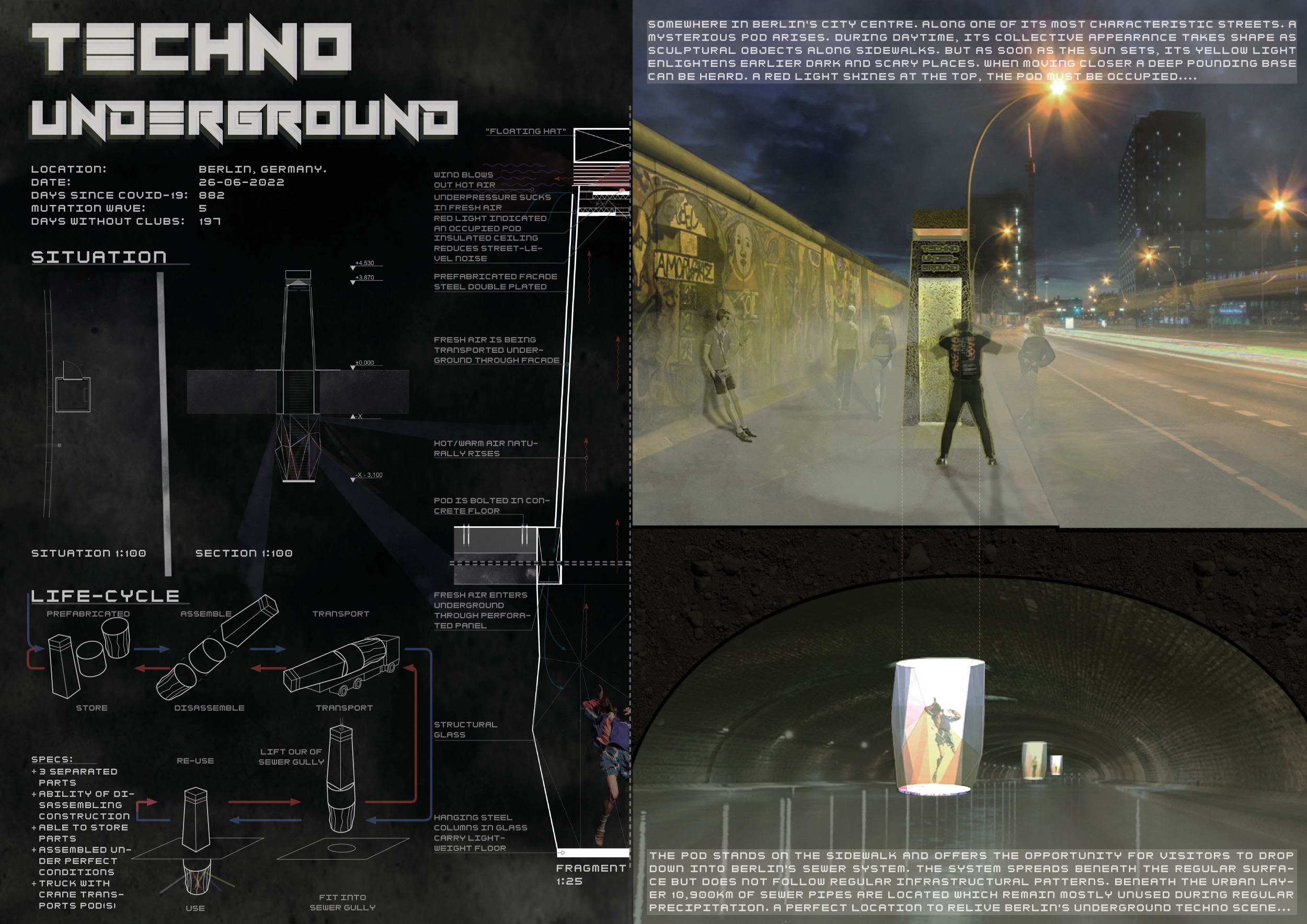 Architecture project // Illuminated Pod with Insulated Facade Enhancing ...