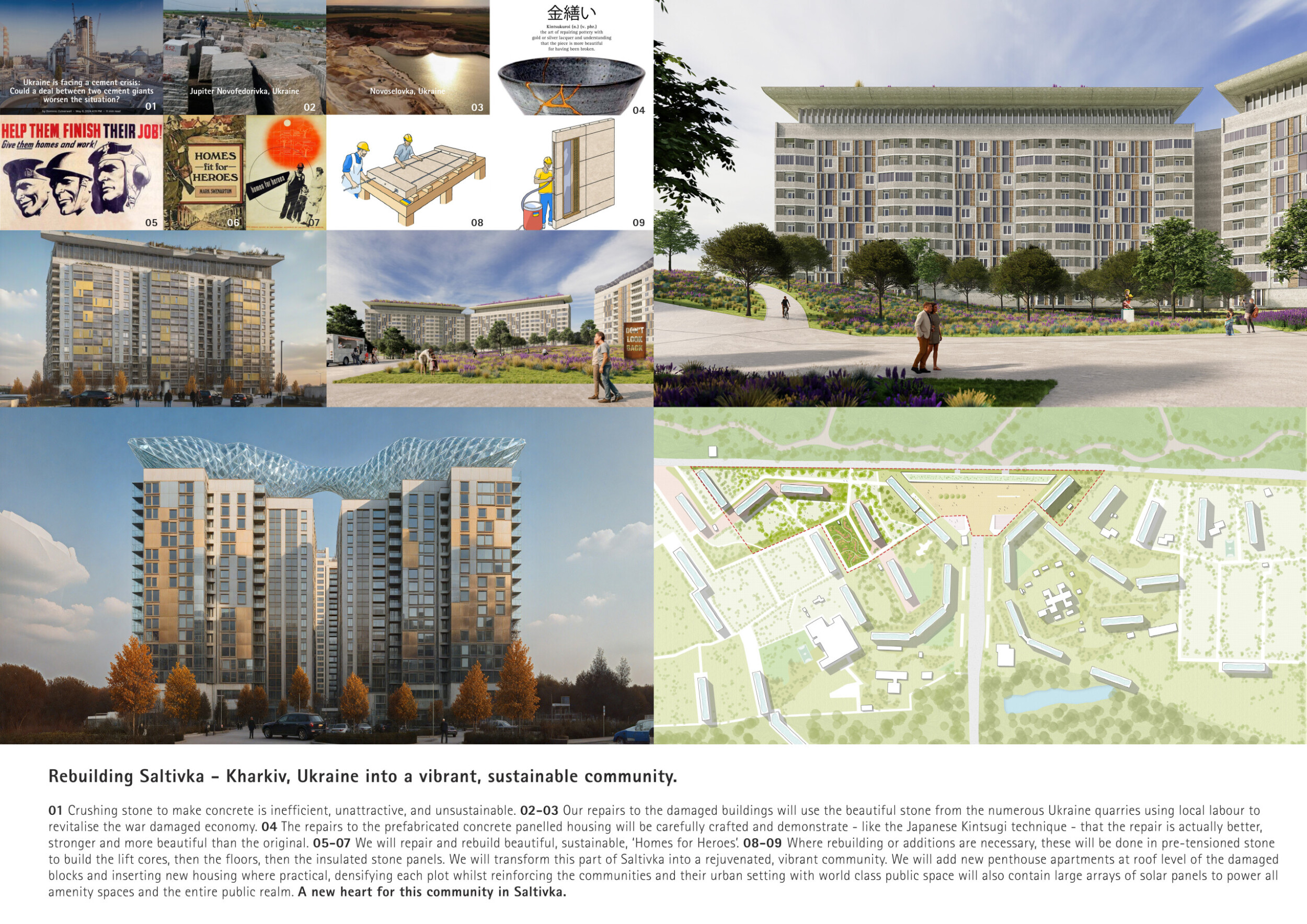 Architecture project // Kintsugi-Inspired Community Housing with ...