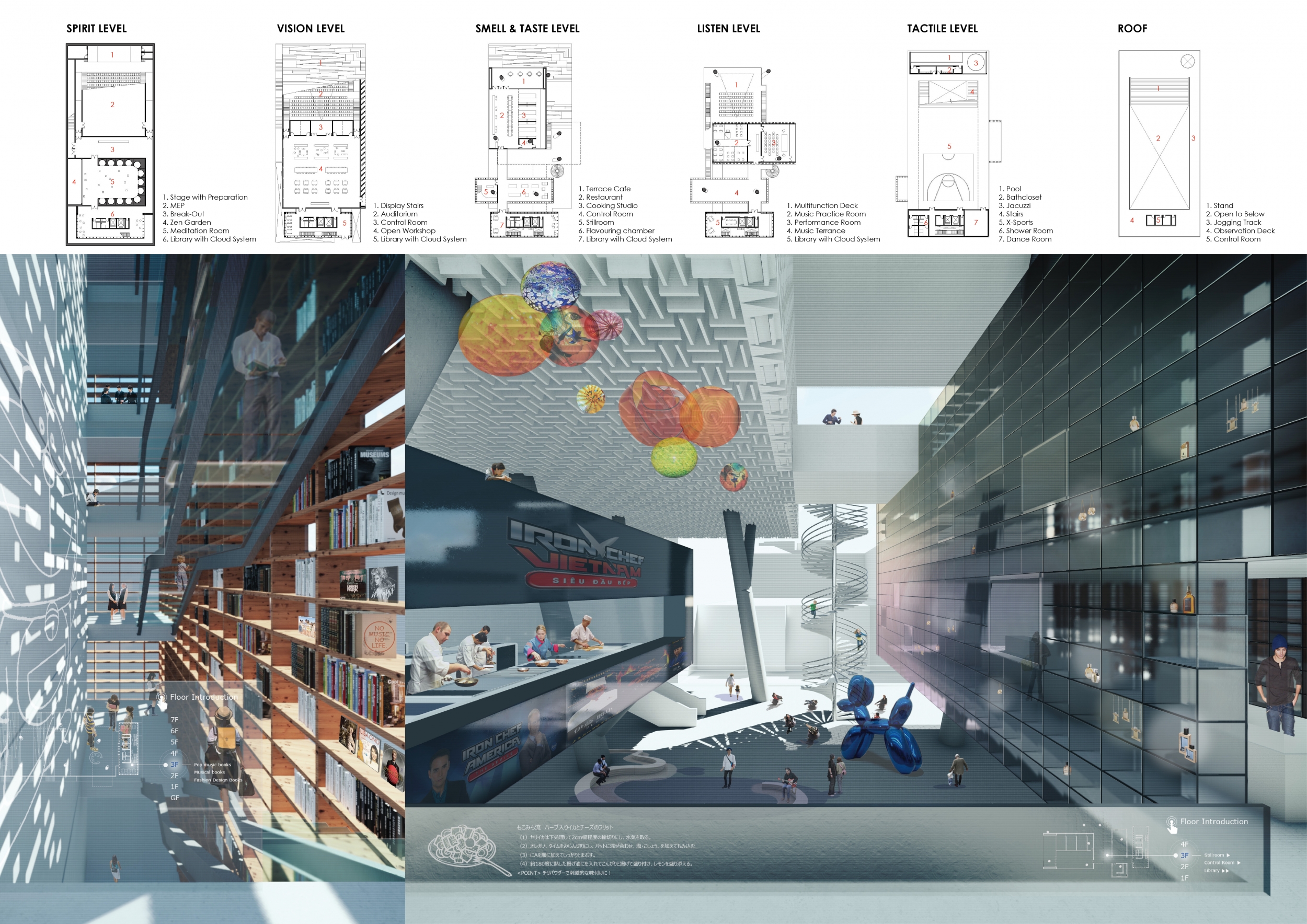 Architecture project // Vertical Interaction Spaces Featuring Glass and ...