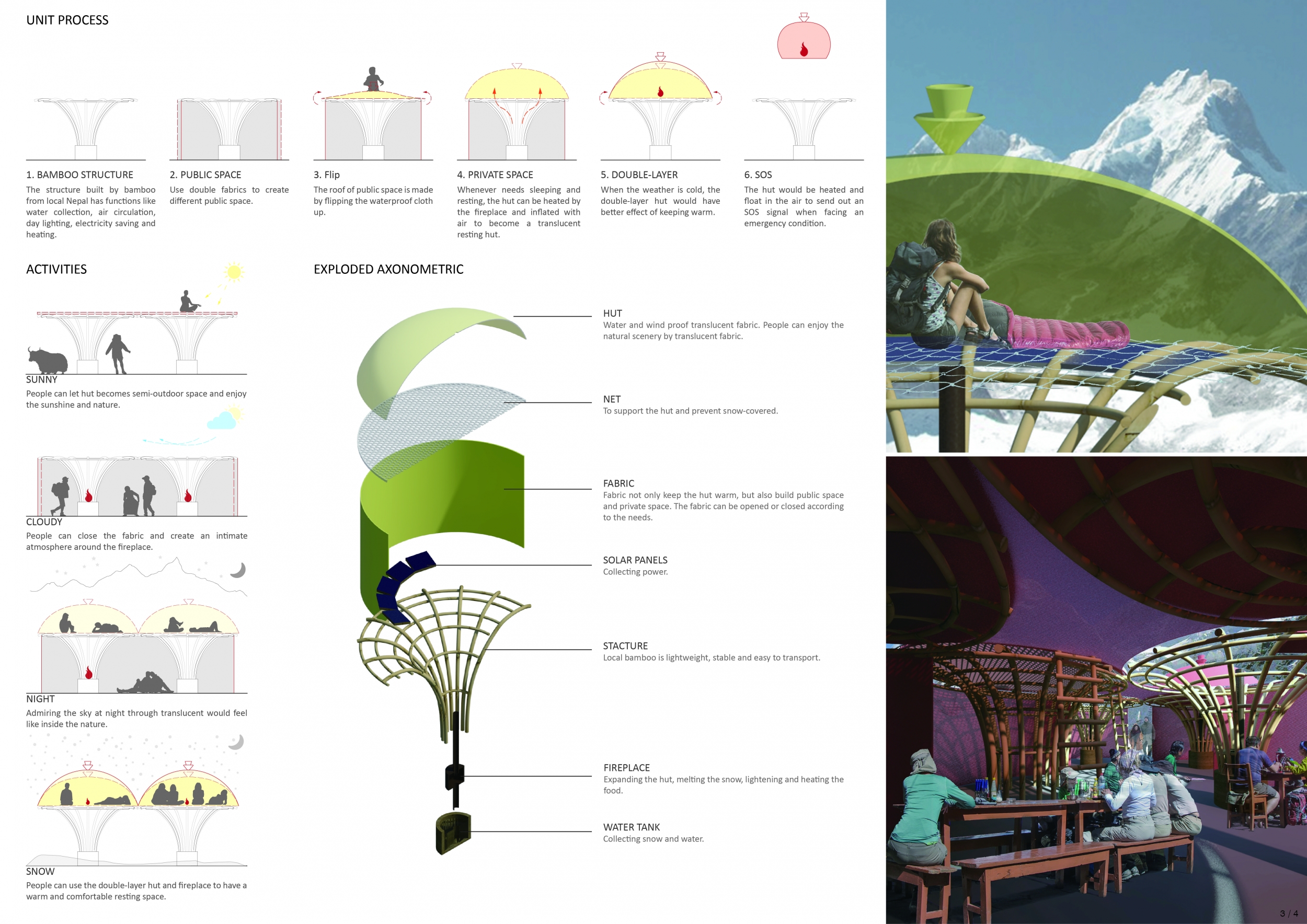 Architecture project // Translucent Fabric and Bamboo Framework ...