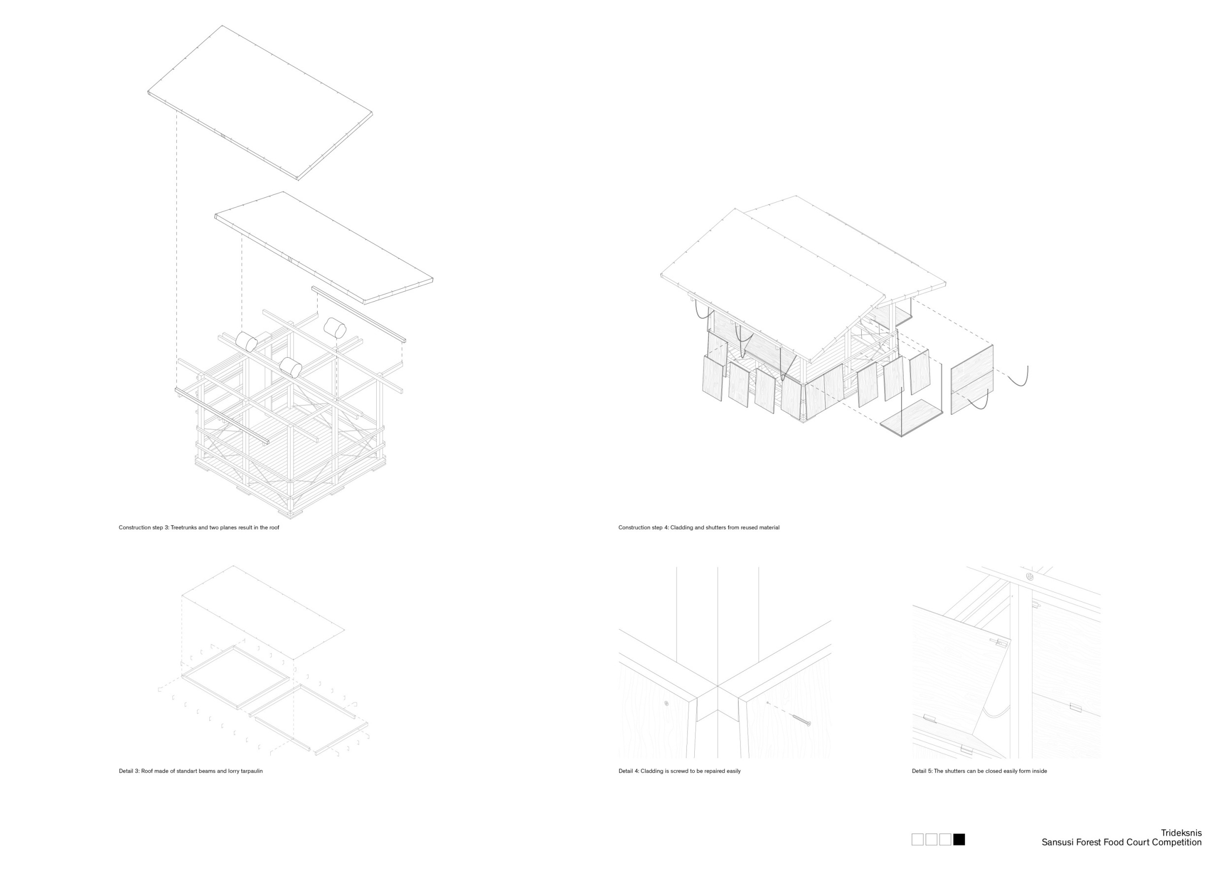 Architecture project // Adaptive Huts Featuring Operable Shutters and ...