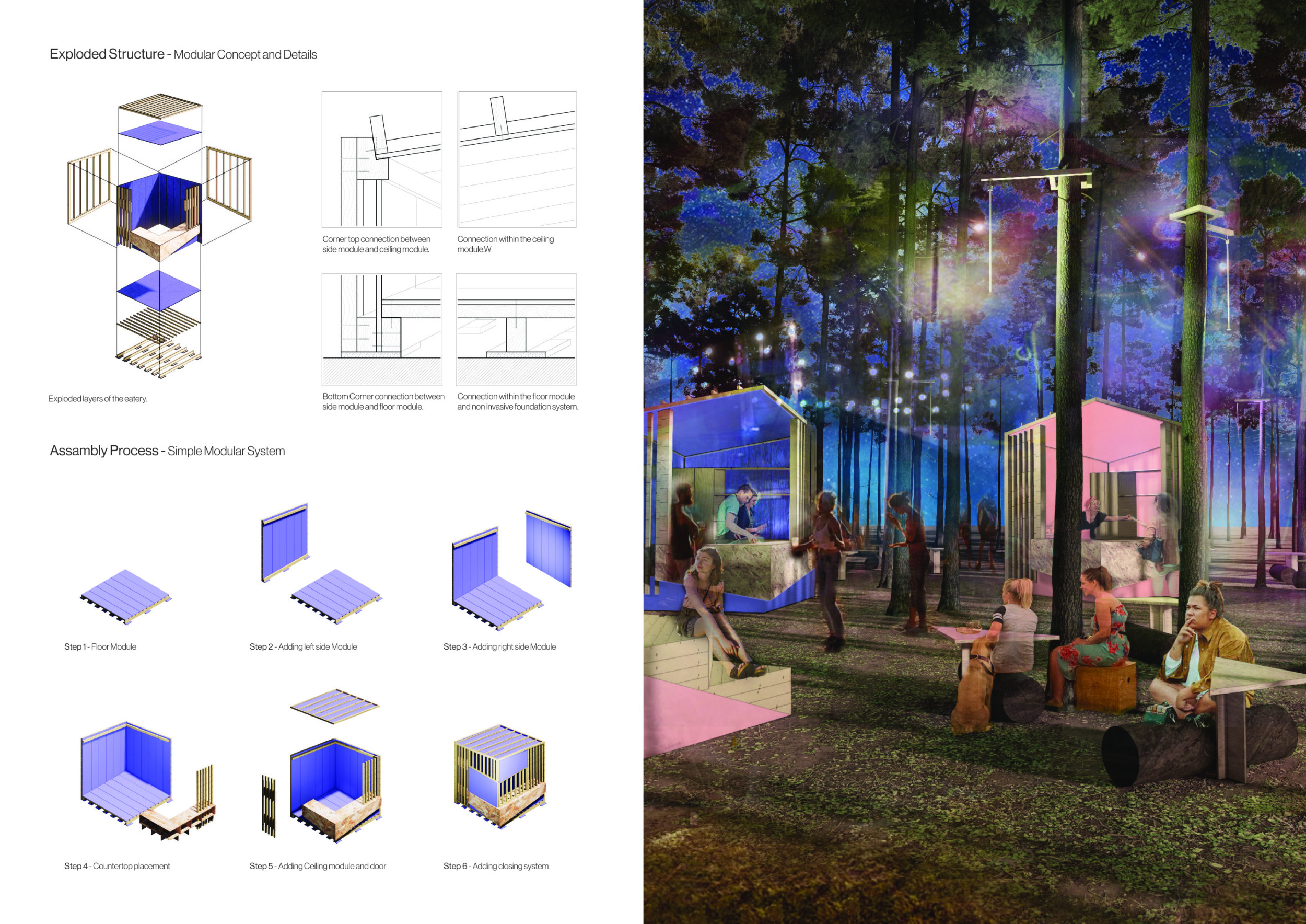 Architecture project // Rhythmic Gatherings Under Pine Cone Lighting in ...