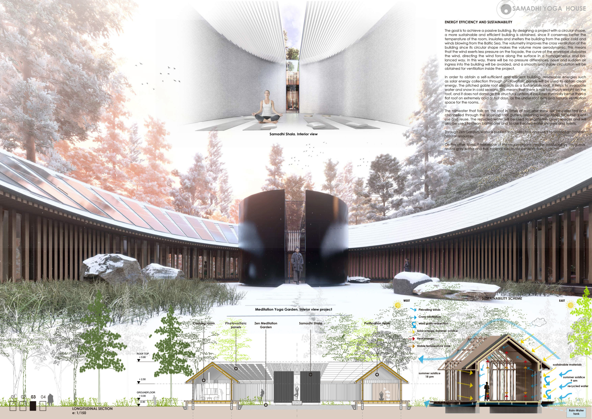 Architecture project // Circular Sanctuary Crafted from Natural Timber ...