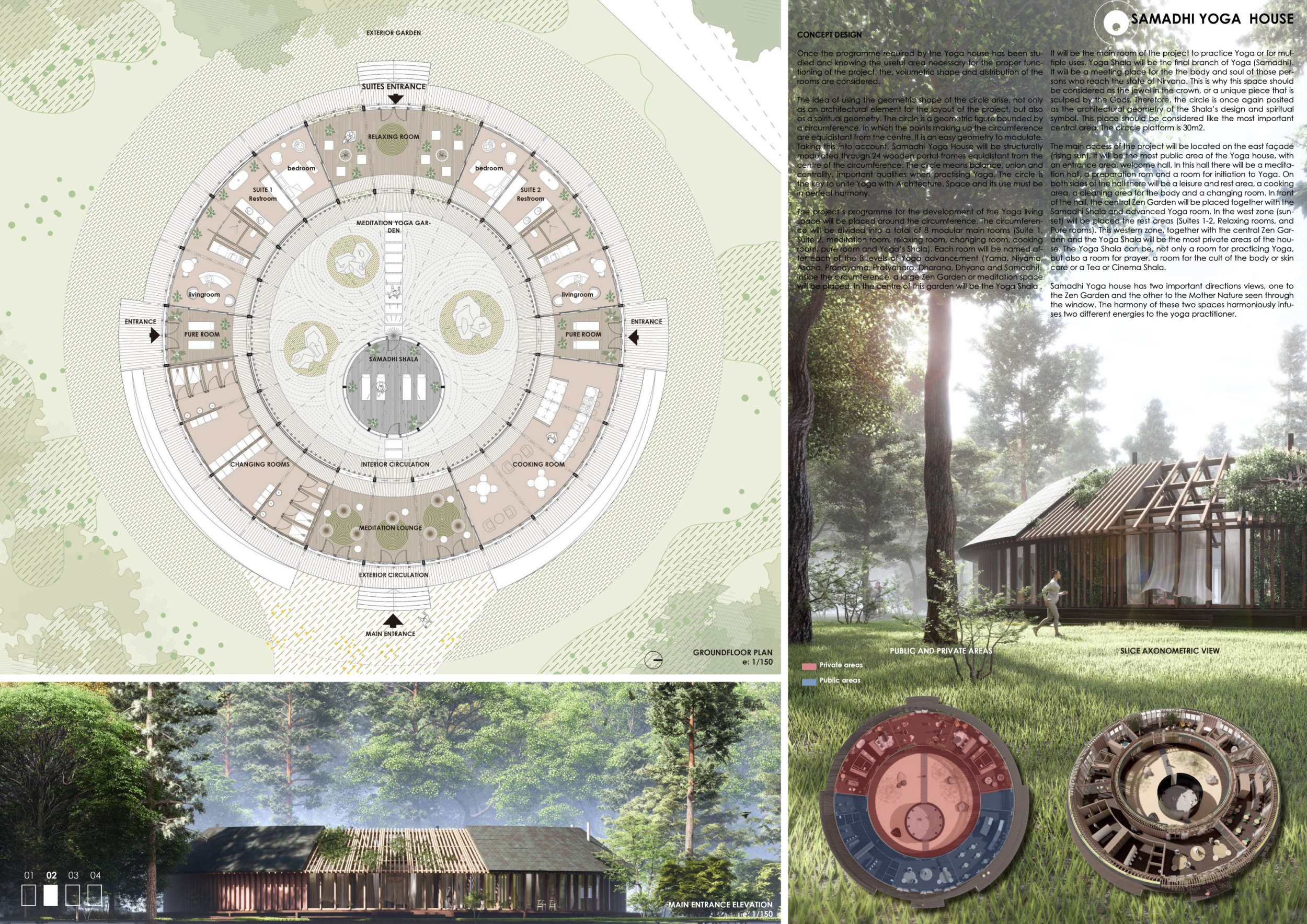 Architecture project // Circular Sanctuary Crafted from Natural Timber ...