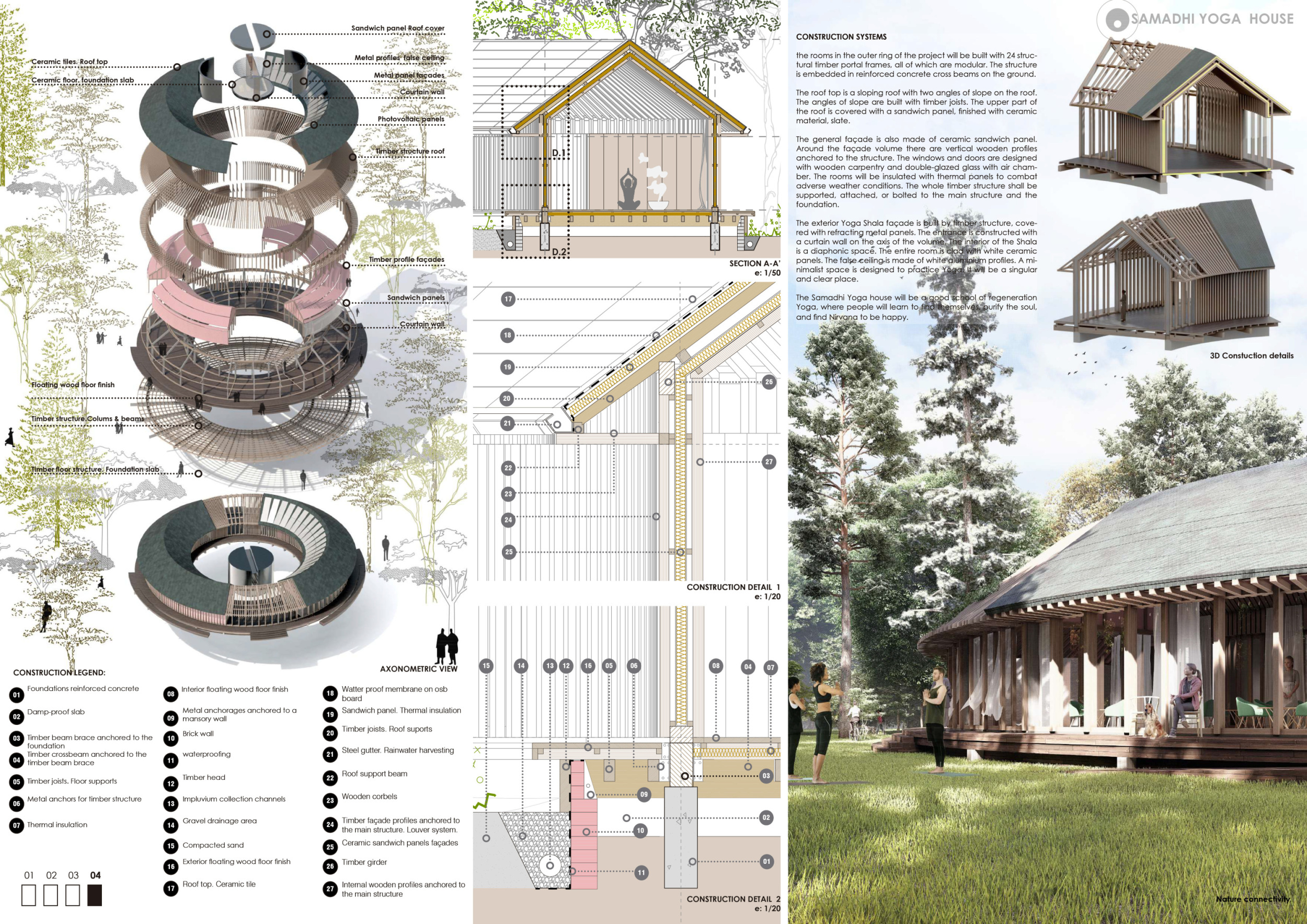 Architecture project // Circular Sanctuary Crafted from Natural Timber ...