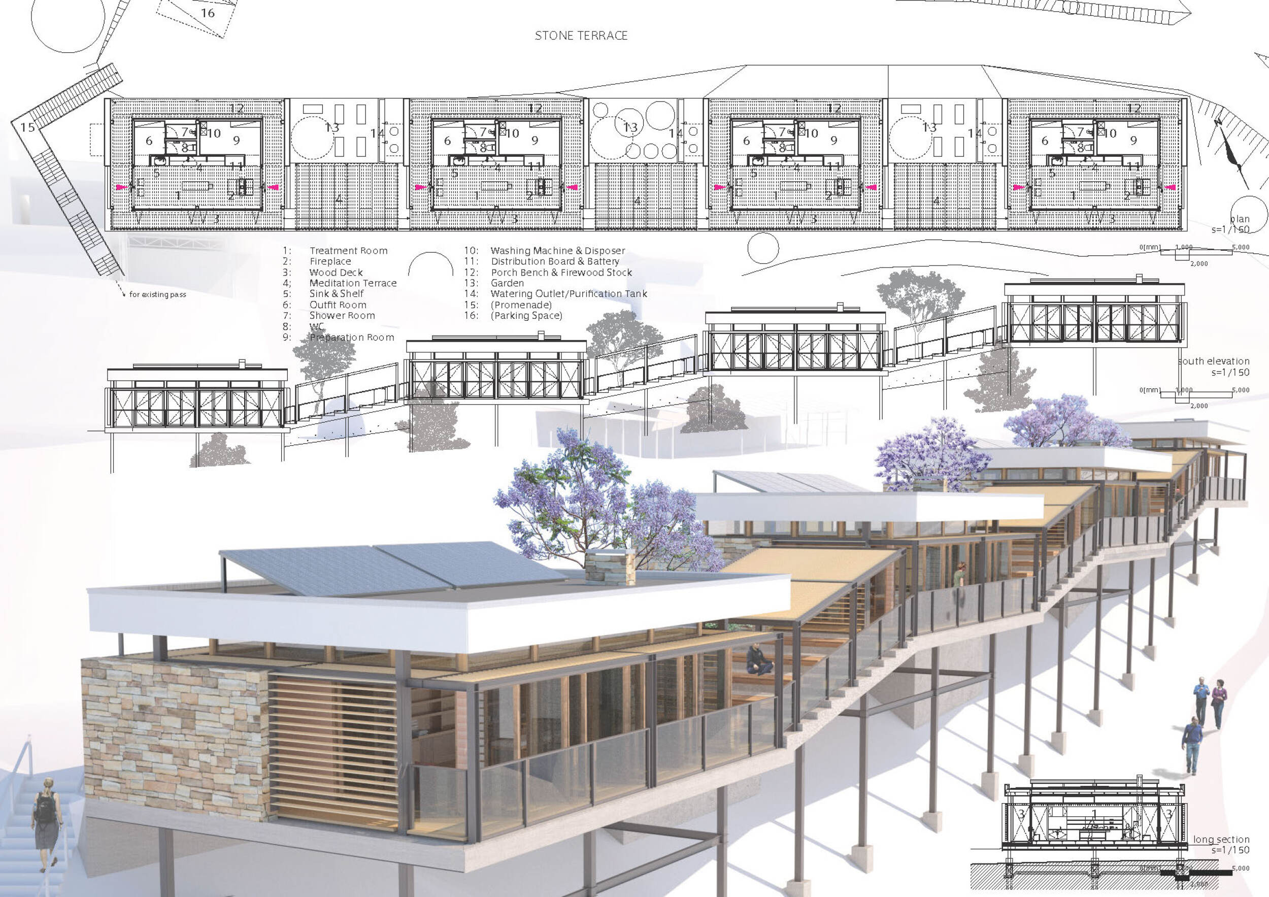 Architecture project // Therapeutic Retreat Enhanced by Calcium ...
