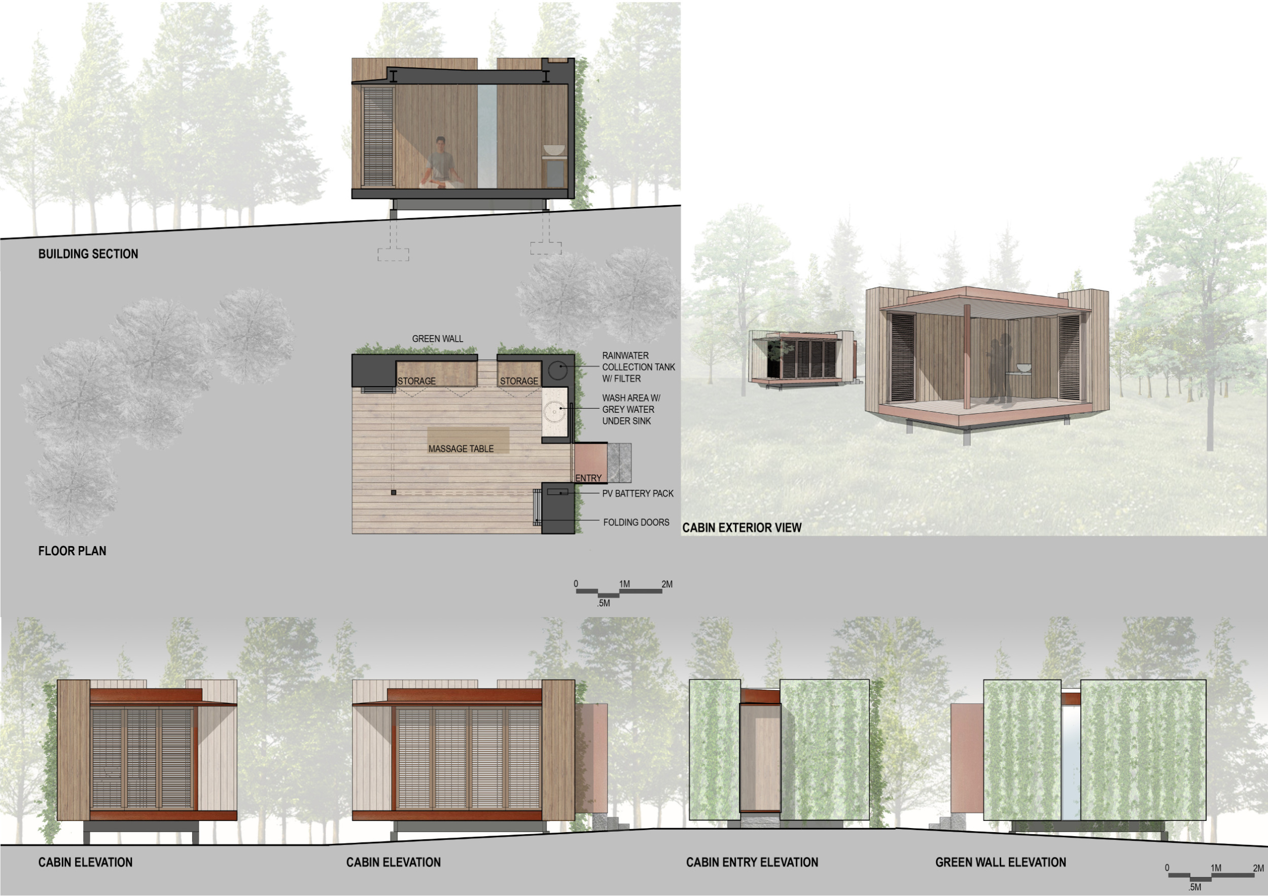 Architecture project // Corten Steel Cabins Embracing Nature with Green ...