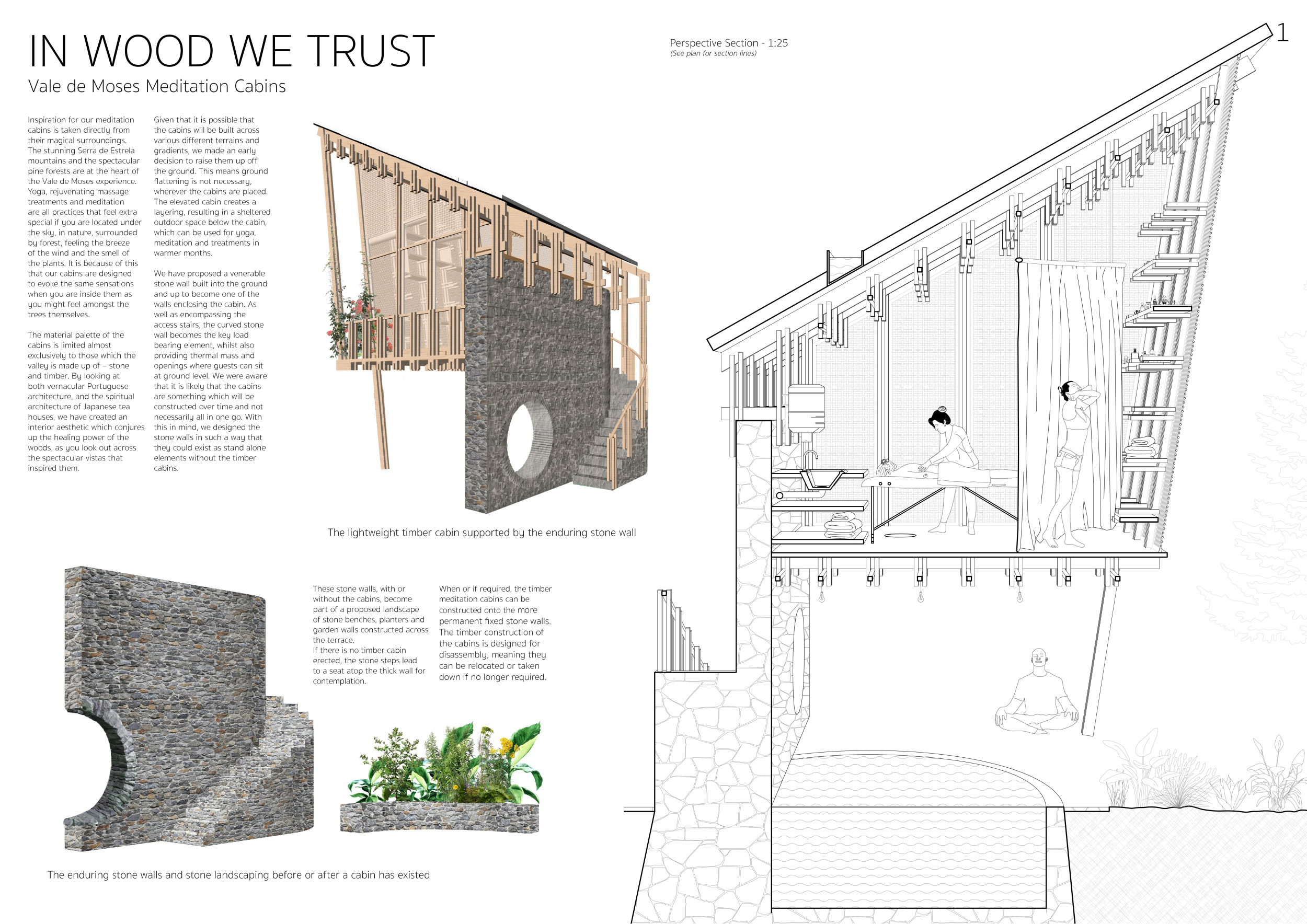 Architecture project // Curved Stone Walls and Sustainable Timber ...