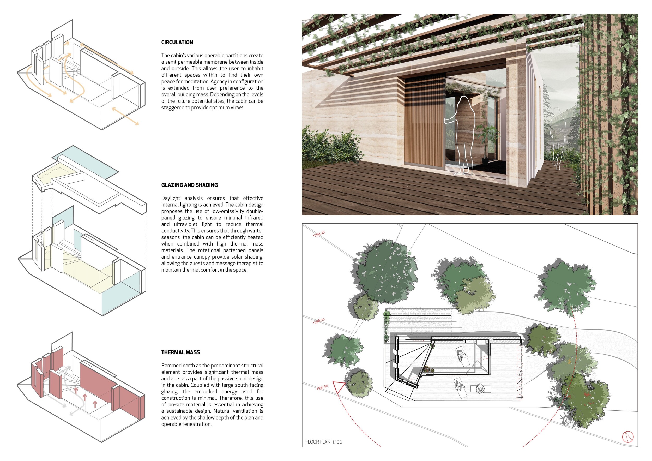 Architecture project // Rammed Earth Structure with Operable Partitions ...