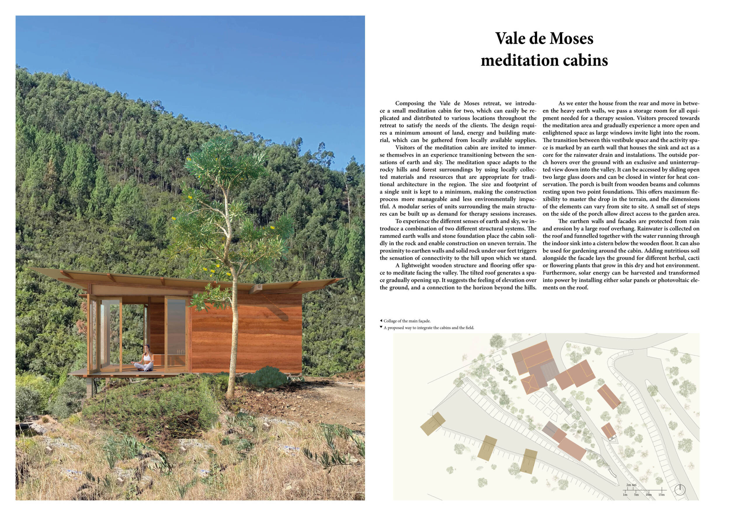 Architecture project // Grounded Retreats with Rammed Earth and Modular ...