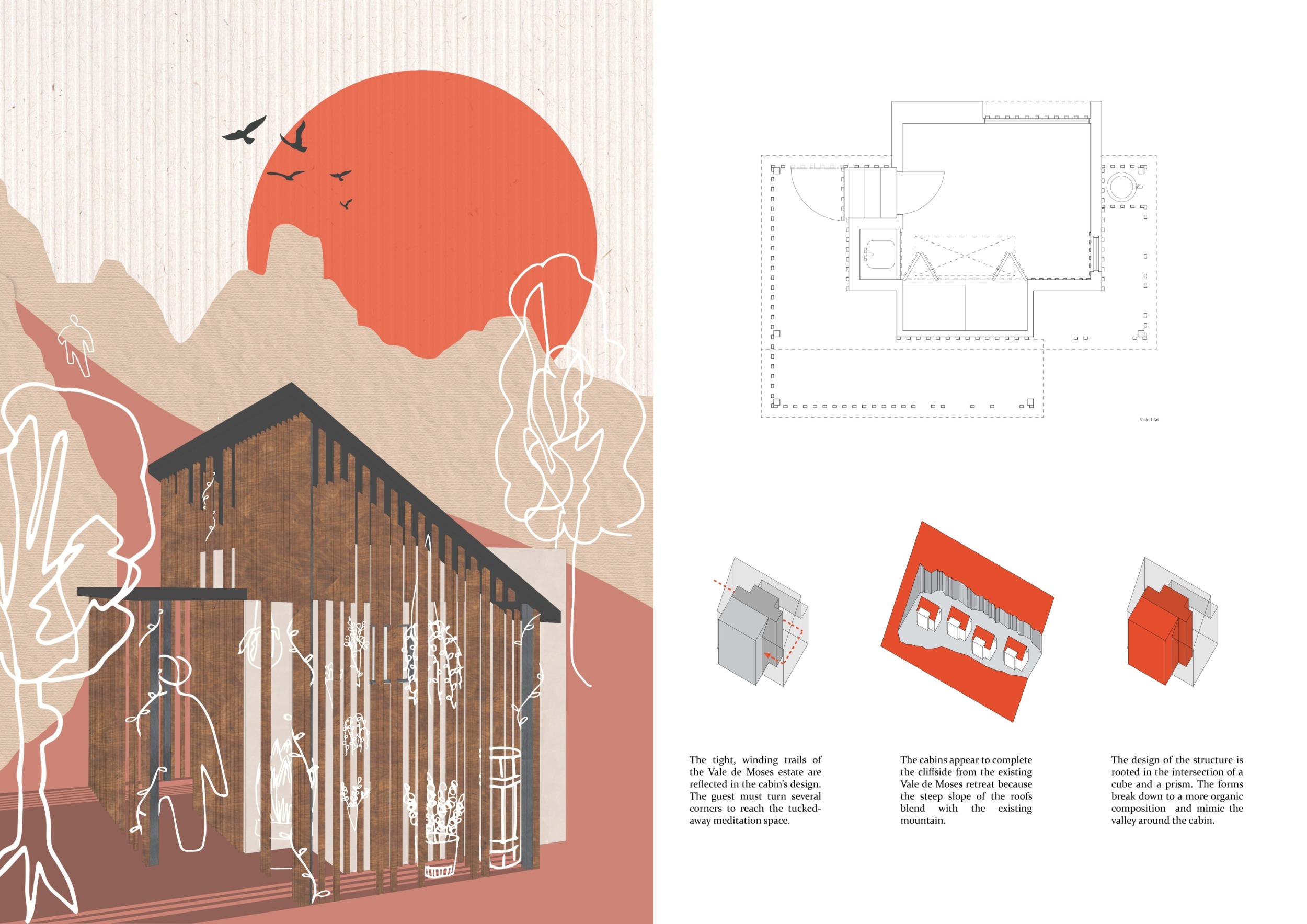 Architecture project // Slotted Wood Cabins with Azulejos Framing ...