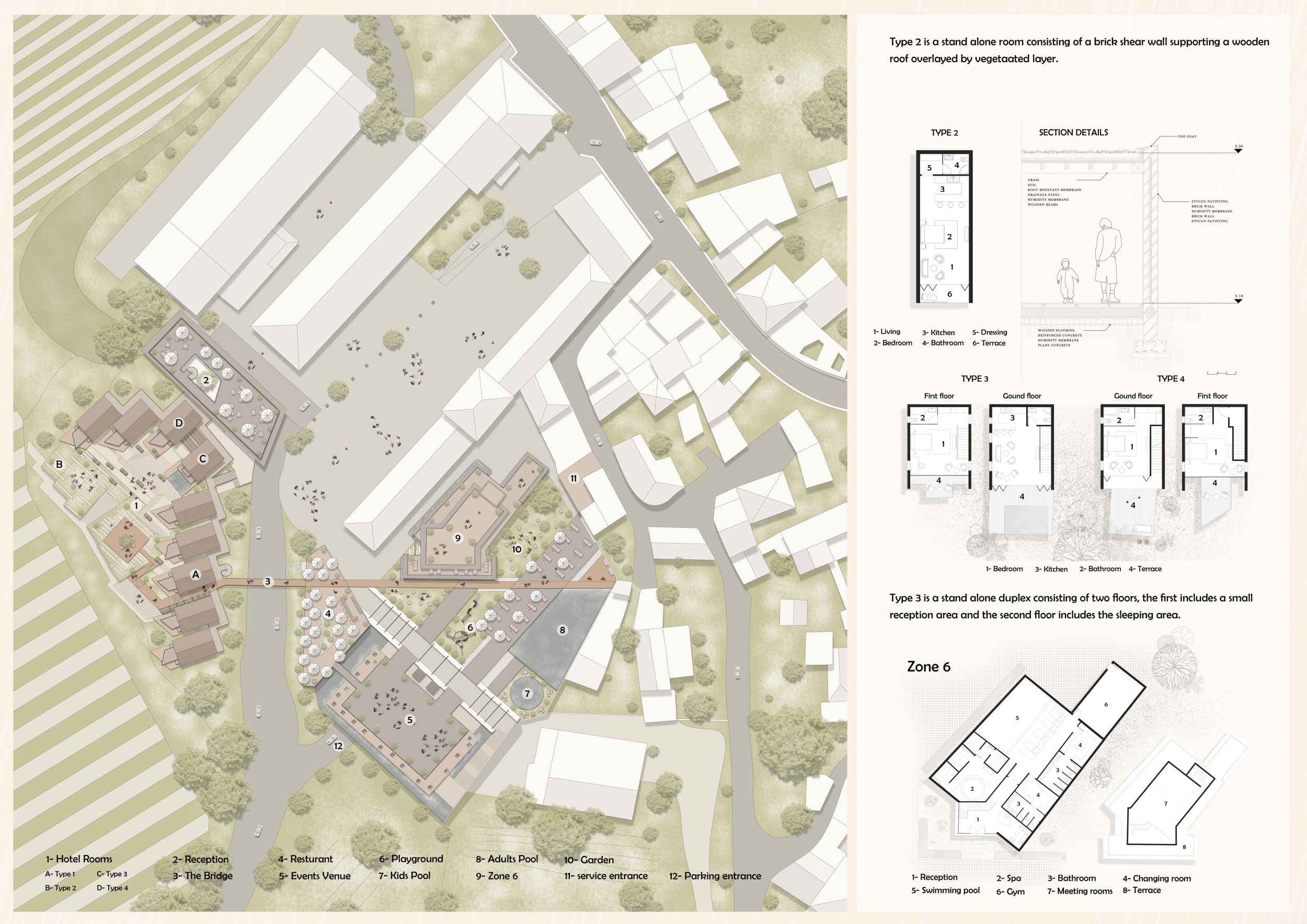 Architecture project // Stepped Brick and Wood Units Creating Community ...