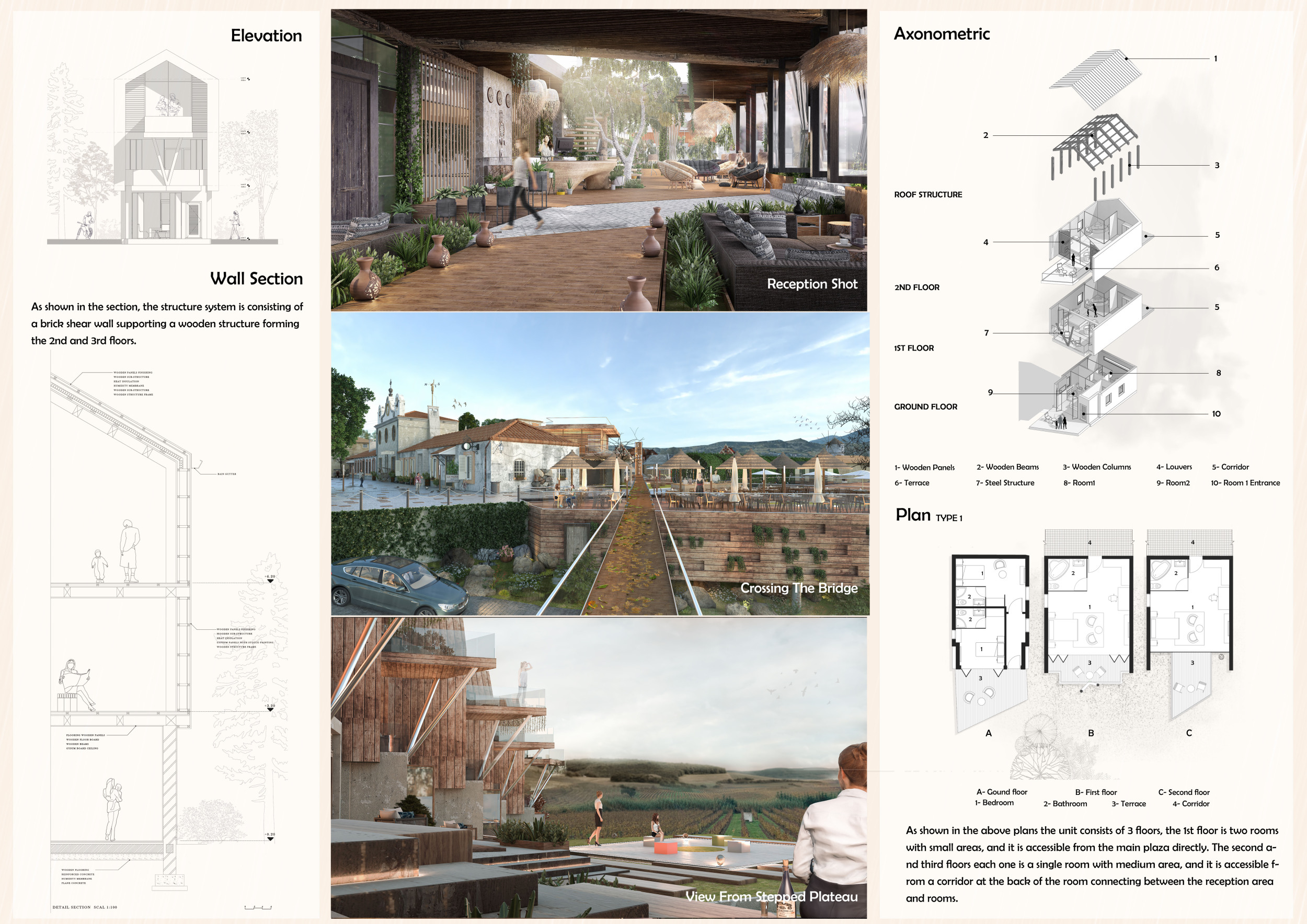 Architecture project // Stepped Brick and Wood Units Creating Community ...