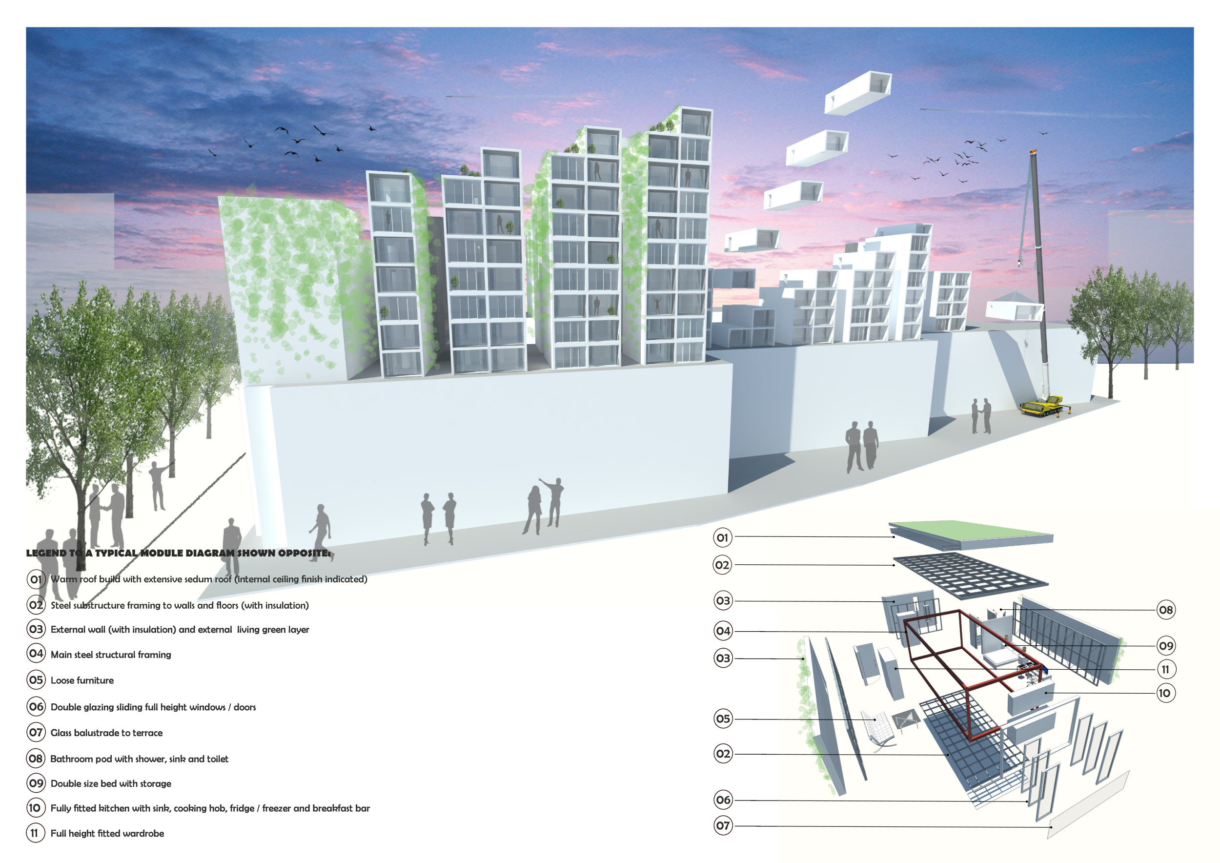 Architecture project // Sedum Roofed Modular Units Enhancing Urban ...