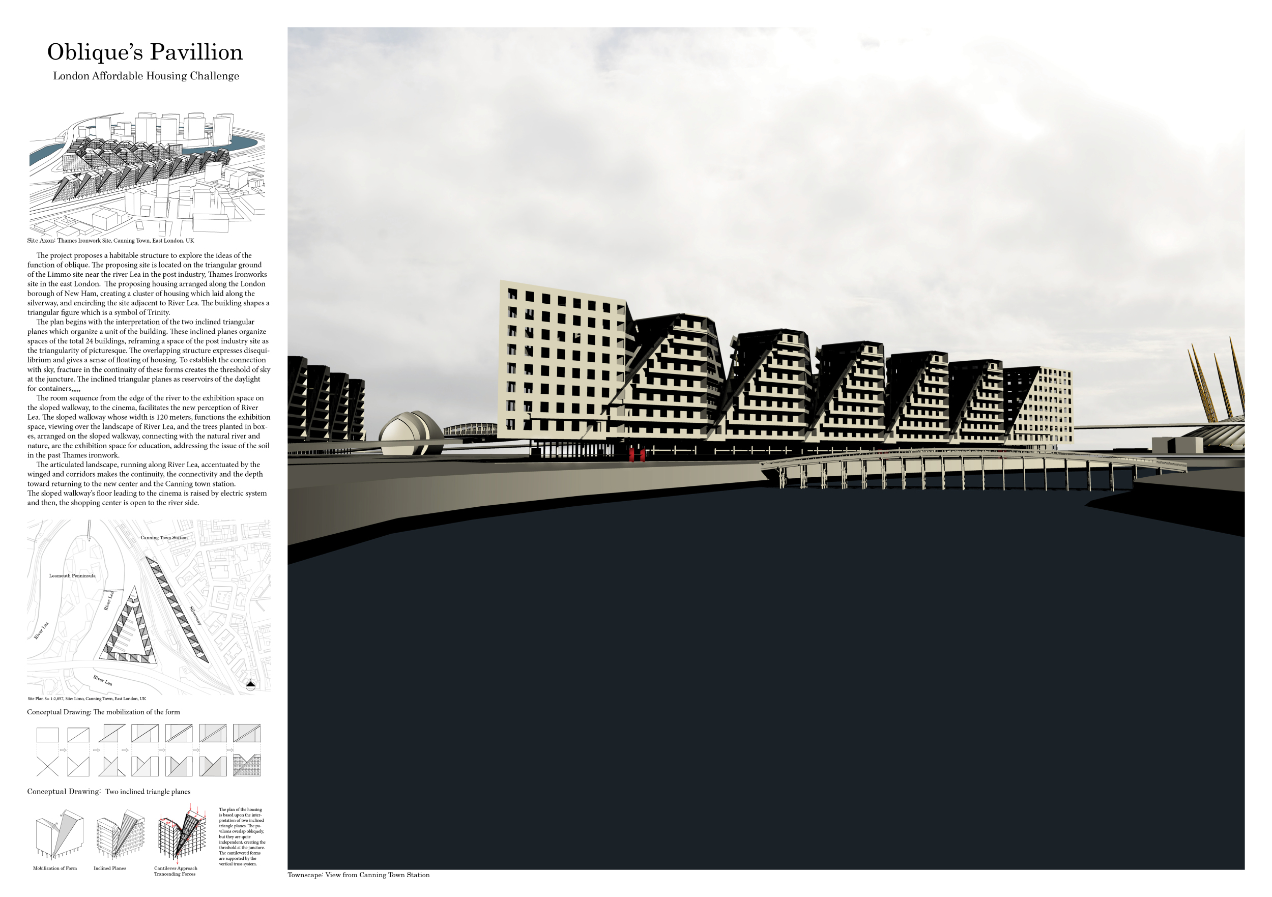 Architecture project // Oblique Triangular Forms Shaping Community ...