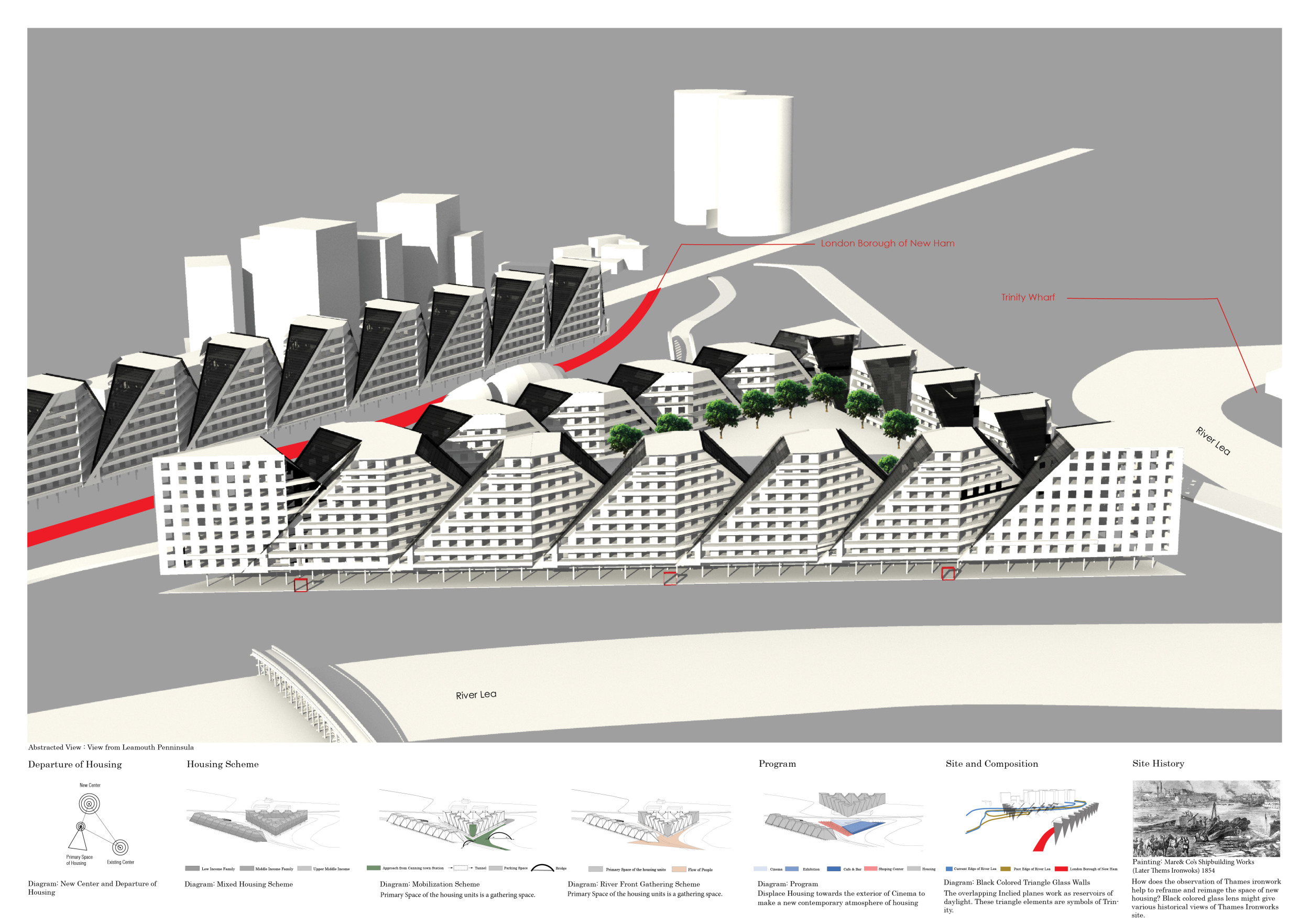 Architecture project // Oblique Triangular Forms Shaping Community ...