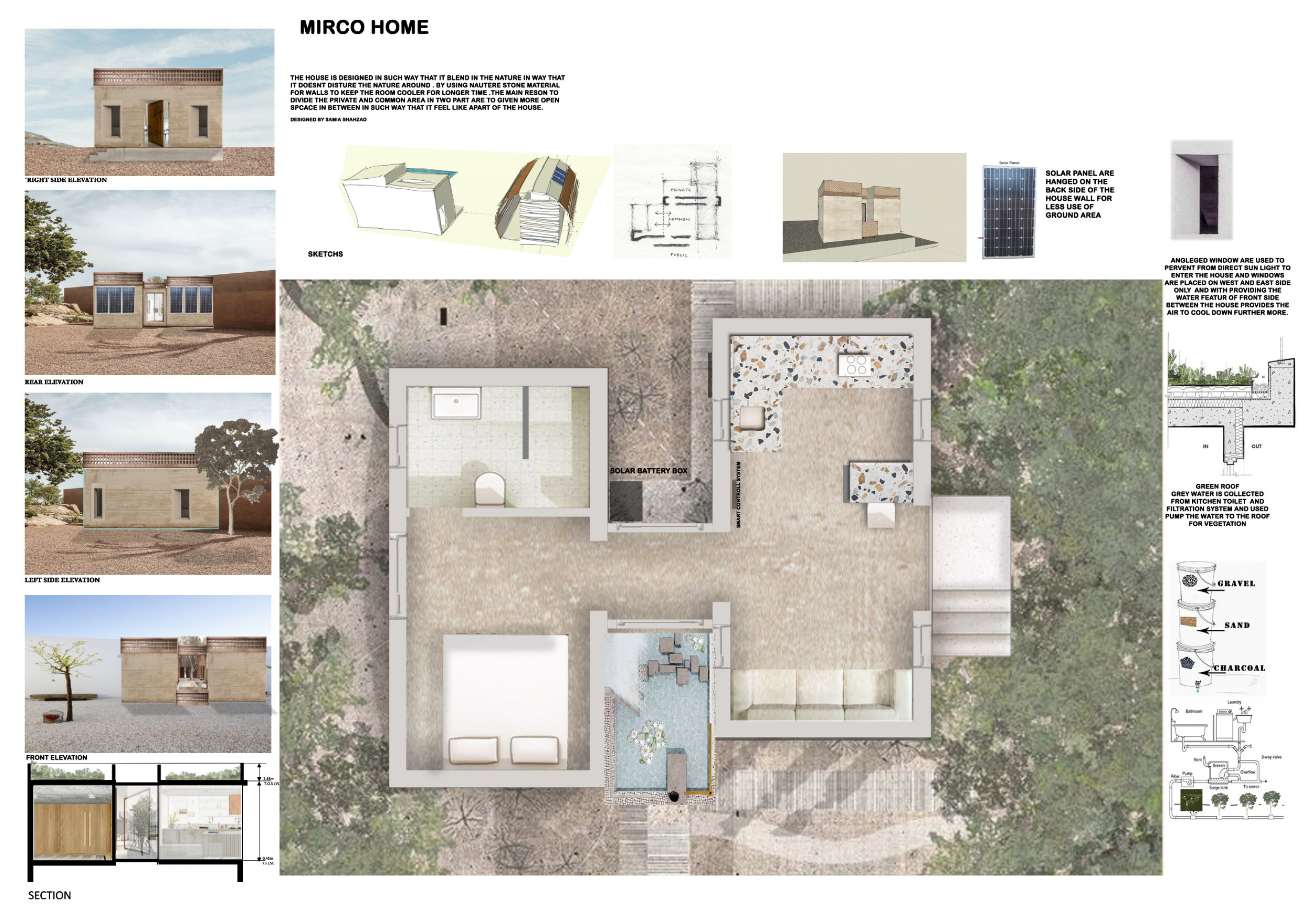 Architecture project // Natural Stone Walls Embrace Green Roofs for ...