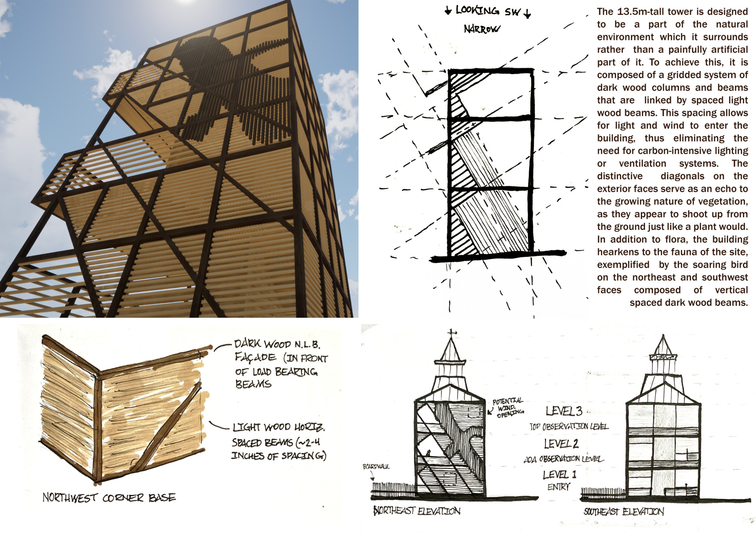 Architecture project // Elevated Observation Tower Constructed with ...