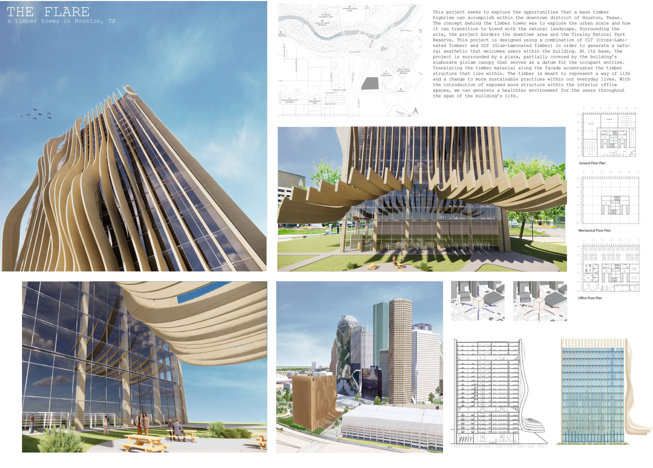 Architecture project // Exposed Timber Canopy Elevates Urban Workspace ...