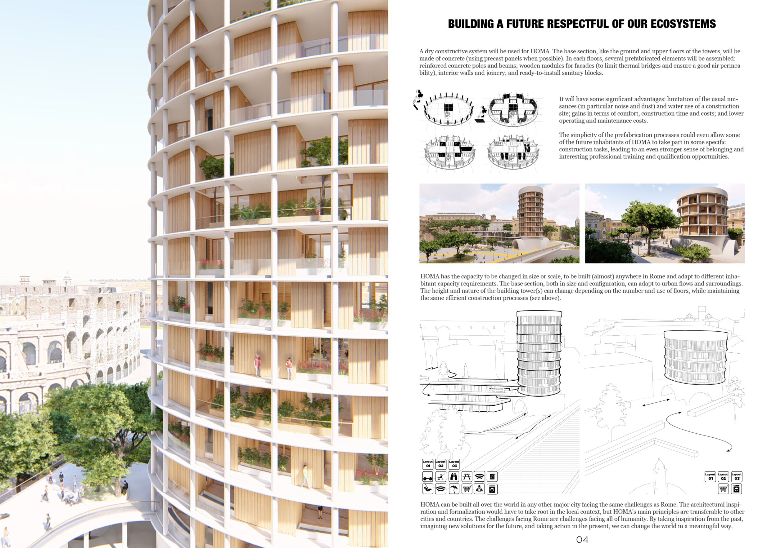 Architecture project // Curvilinear Structures with Vertical Gardens ...