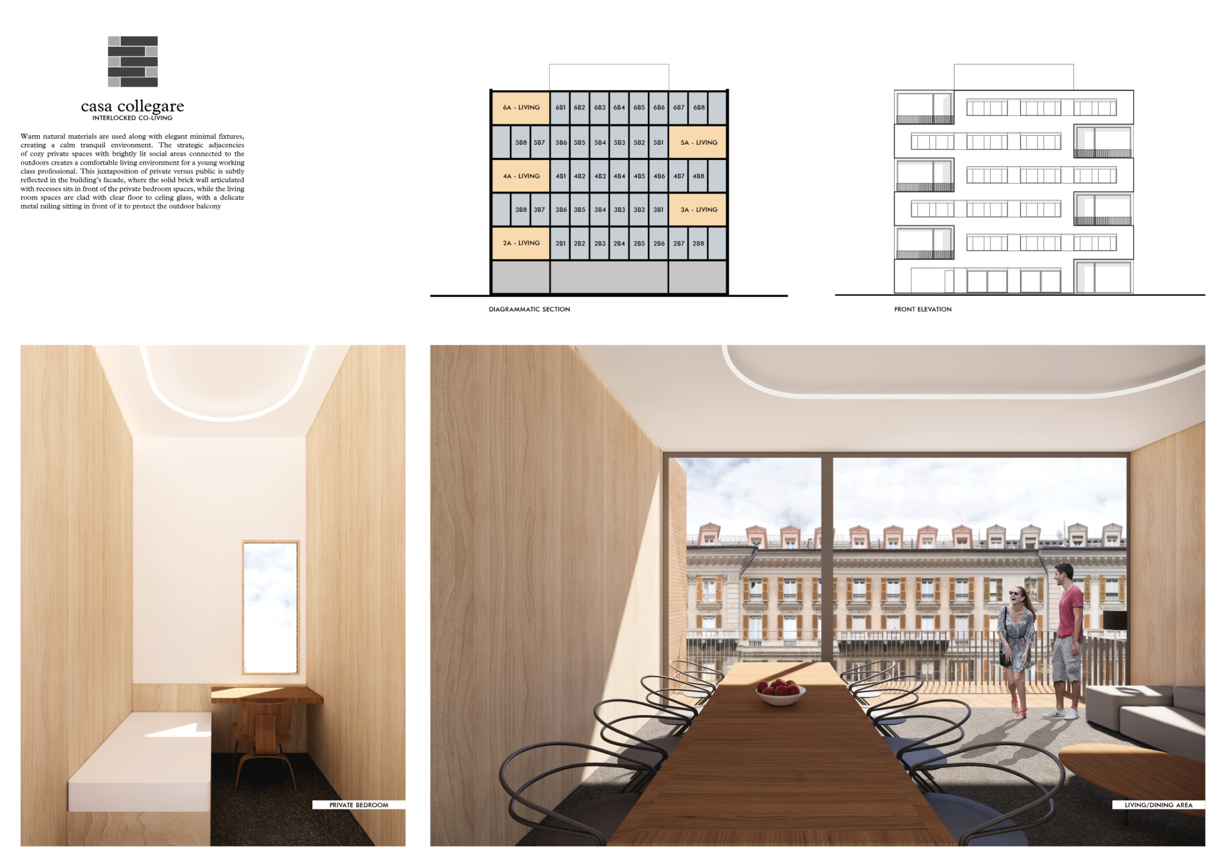 Architecture project // Interlocking L-Shaped Units with Glass Facades ...