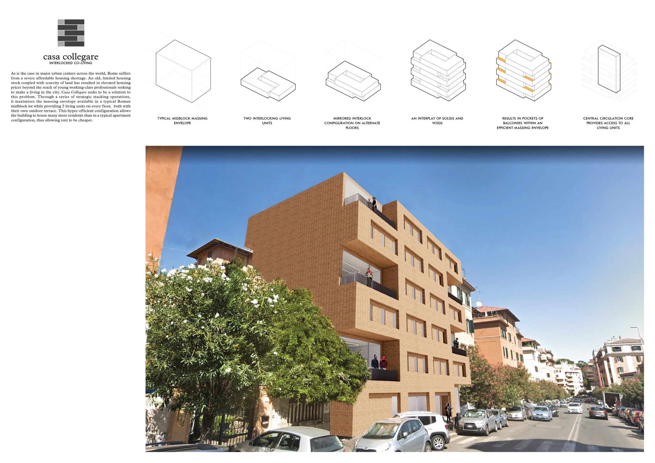 Architecture project // Interlocking L-Shaped Units with Glass Facades ...