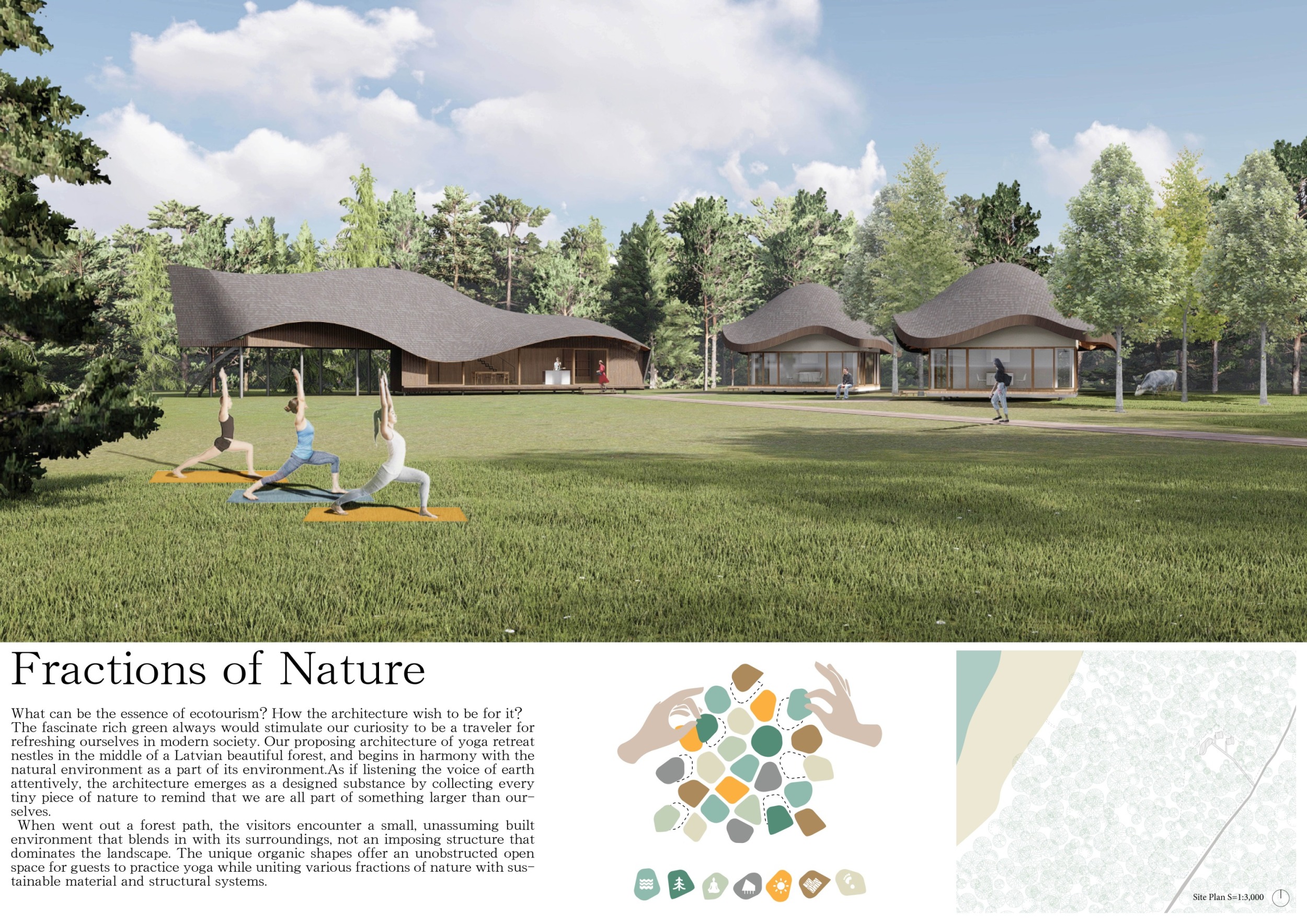 Architecture project // Curvilinear Yoga Pavilion Crafted from Cross ...