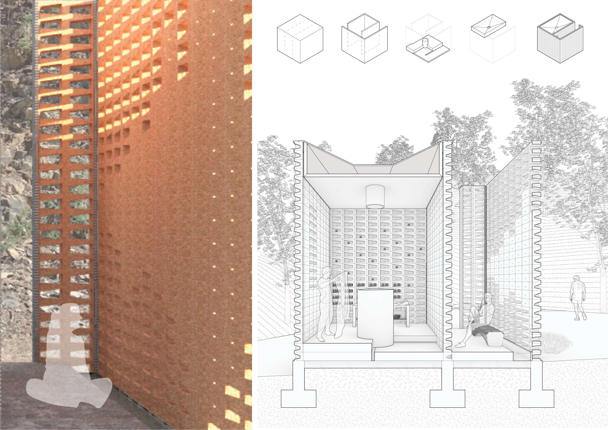 Architecture project // Ceramic Brick Cabin with Integrated Greywater ...