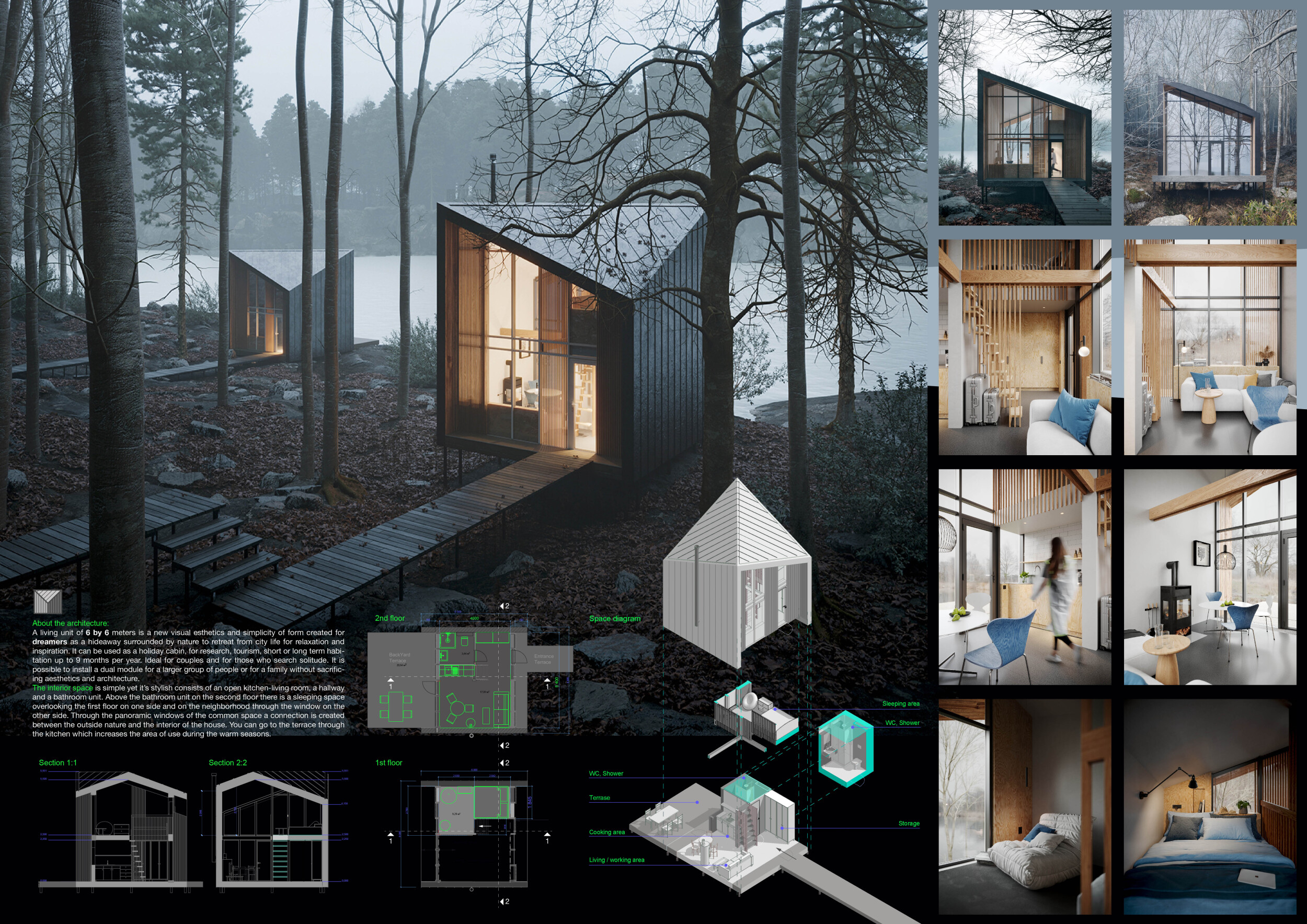 Architecture project // Panoramic Windows Enhancing Compact Living in a ...