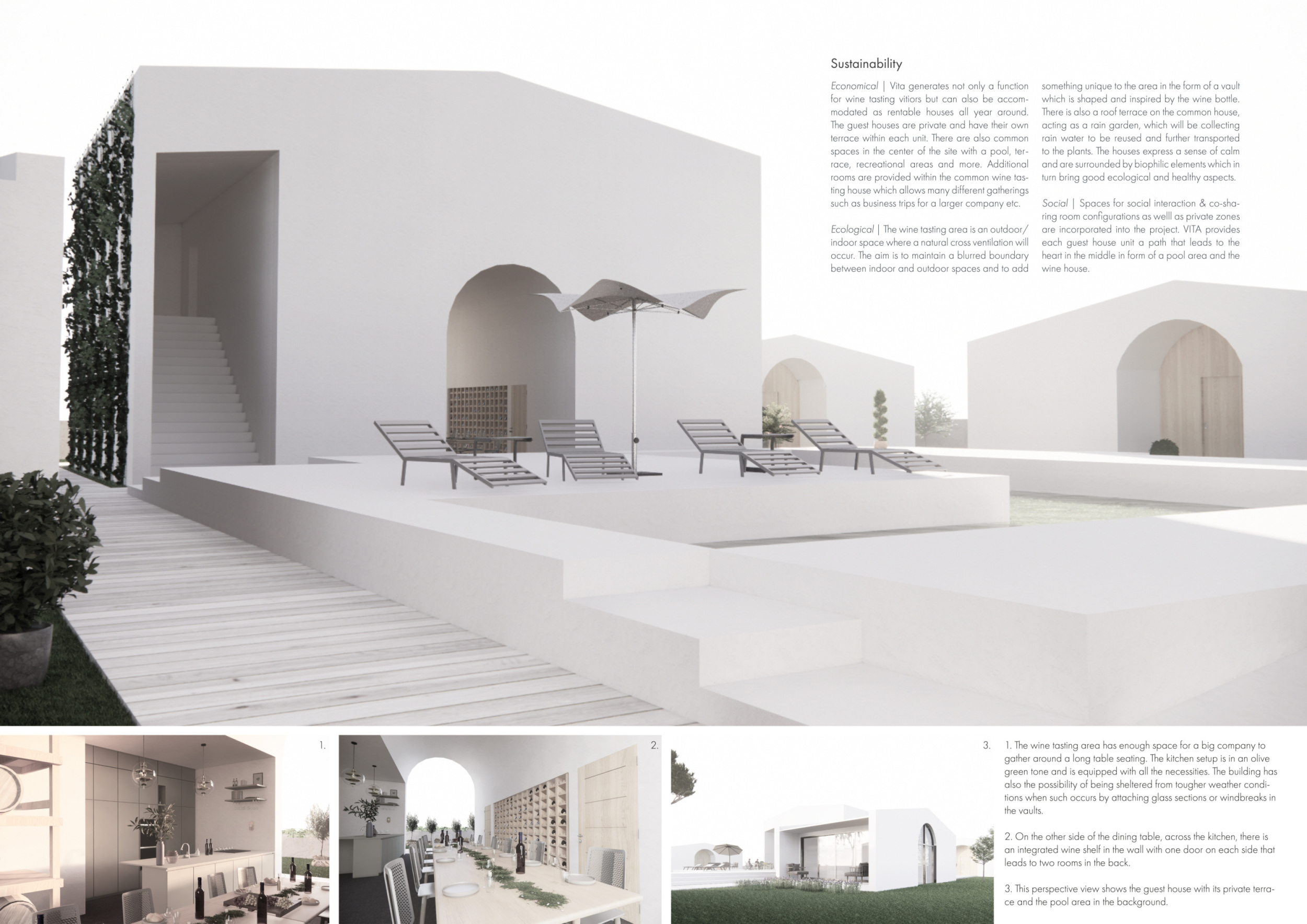 Architecture project // Recessed Entrances and Plastered Facades in a ...