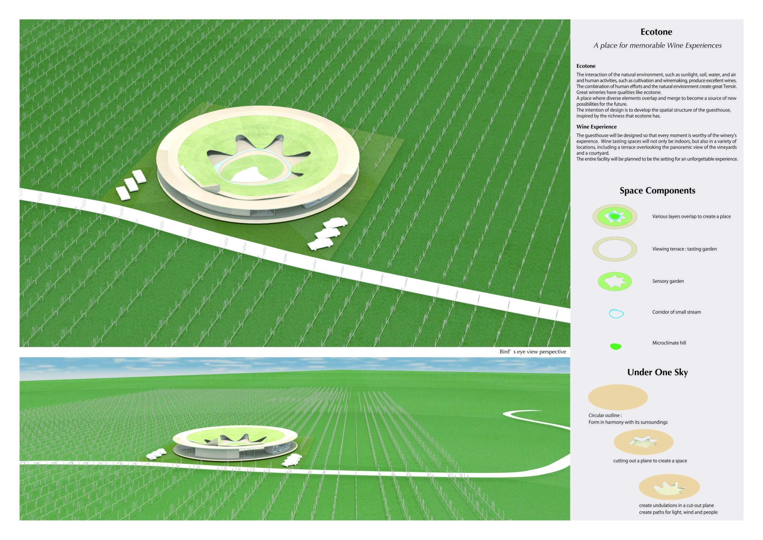 Architecture project // Rooftop Terrace Overlooking Vineyards with ...