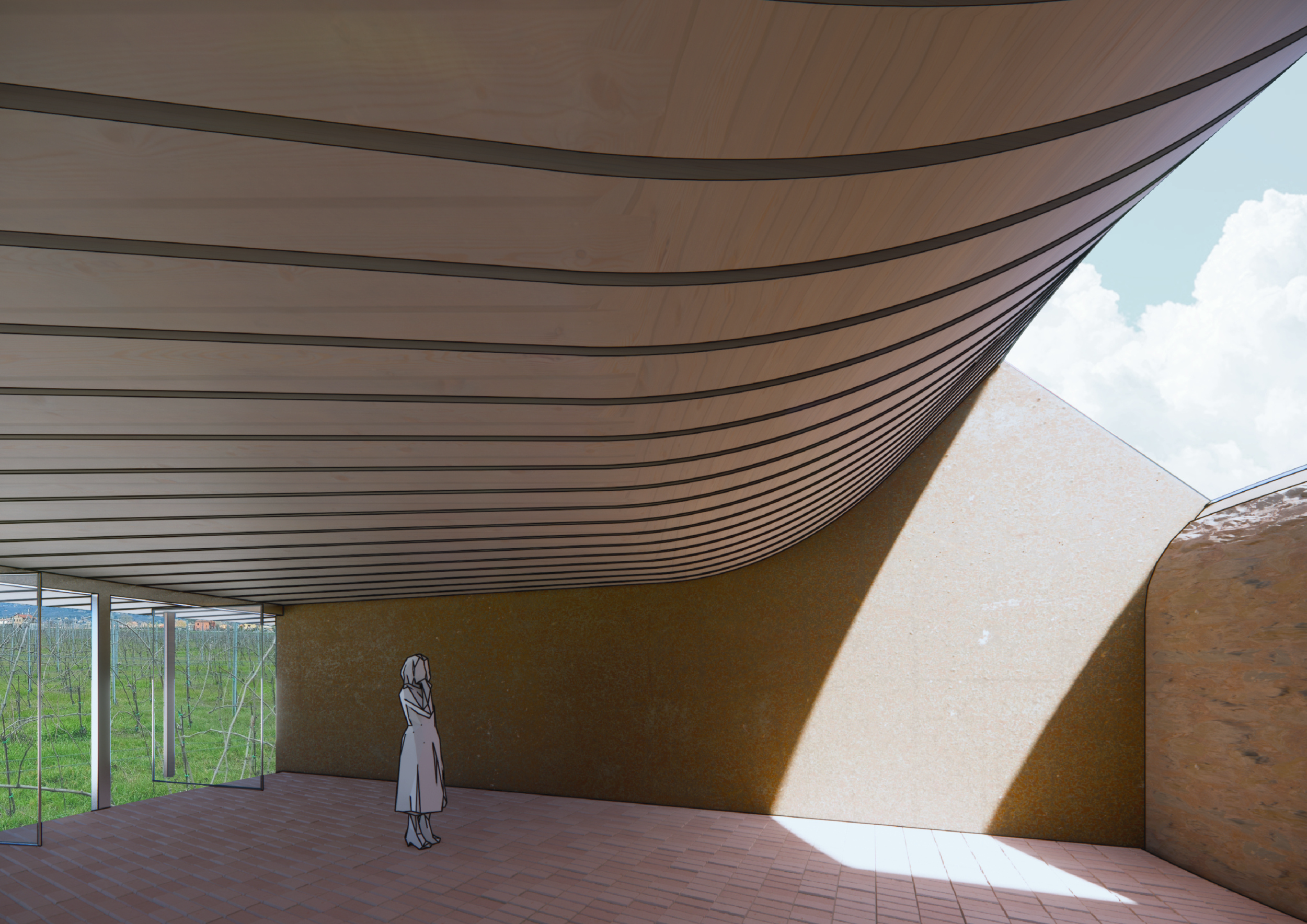 Architecture project // Terracotta and Stone Integration in a Communal ...