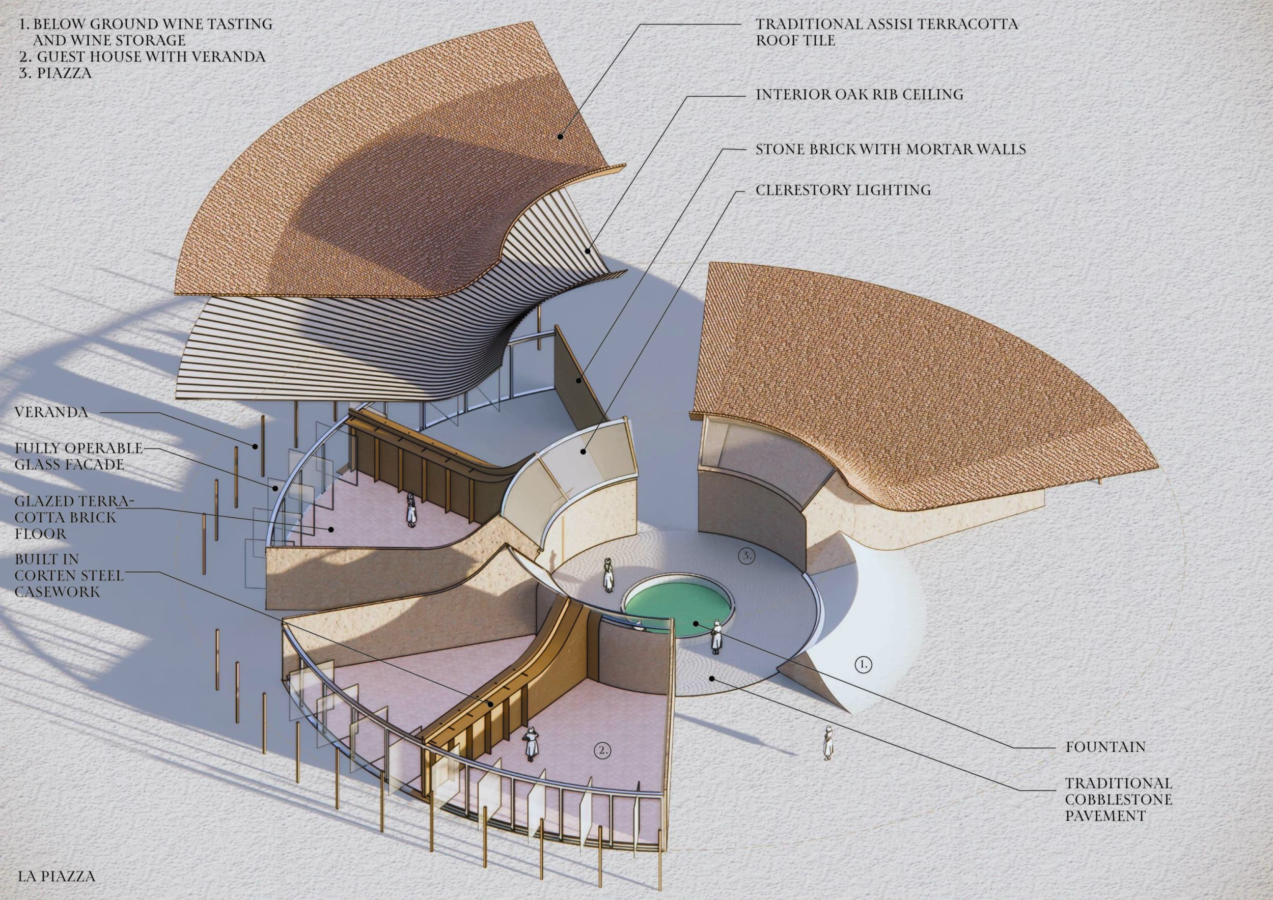 Architecture project // Terracotta and Stone Integration in a Communal ...
