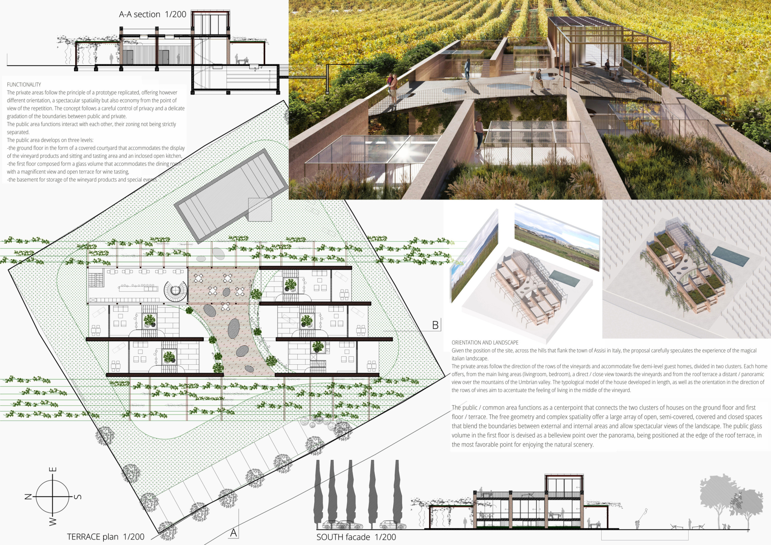 Architecture project // Rammed Earth Structure Enhances Vineyard Views ...