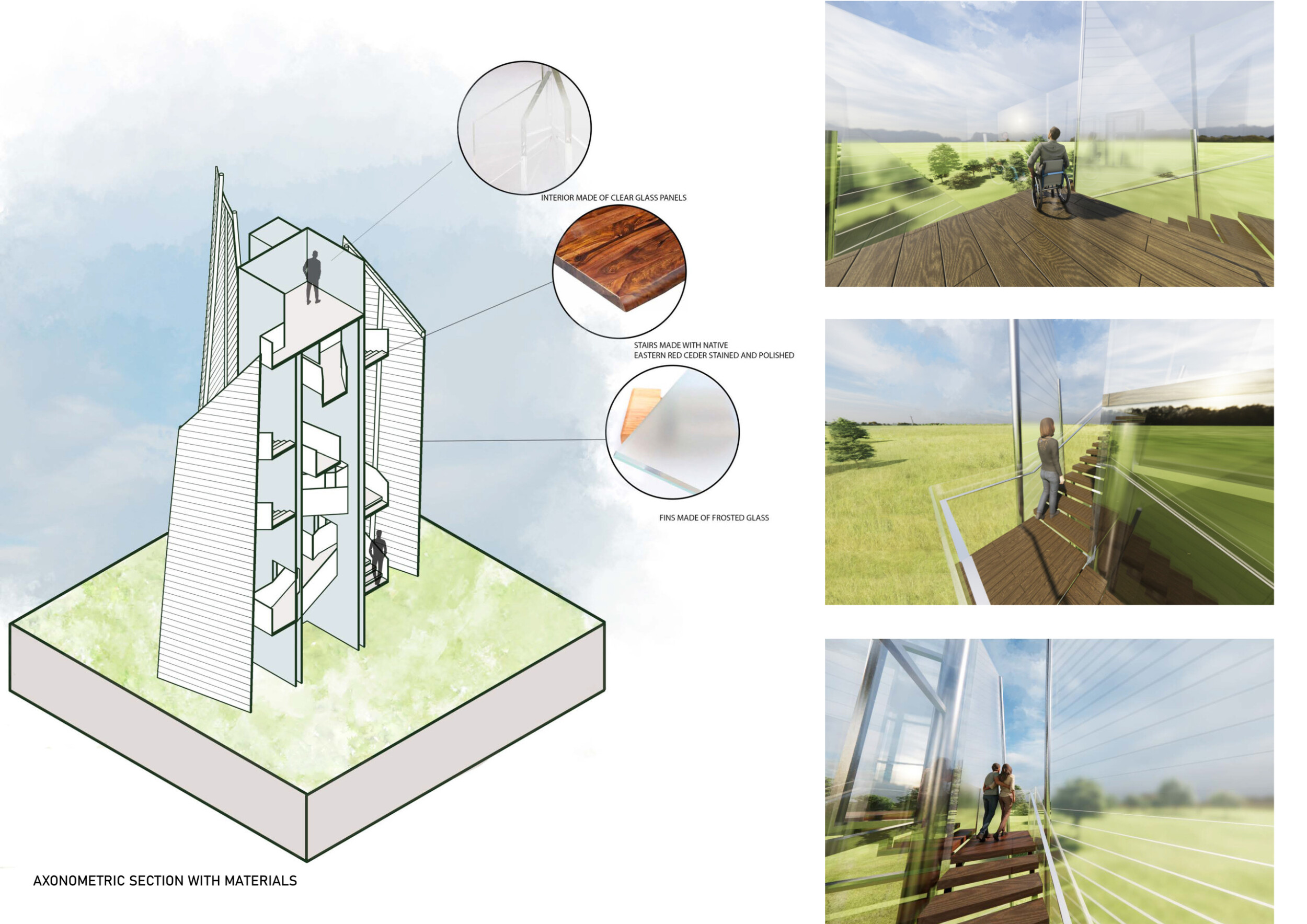 Architecture project // Frosted Glass Shards and Cedar Walkways Enhance ...