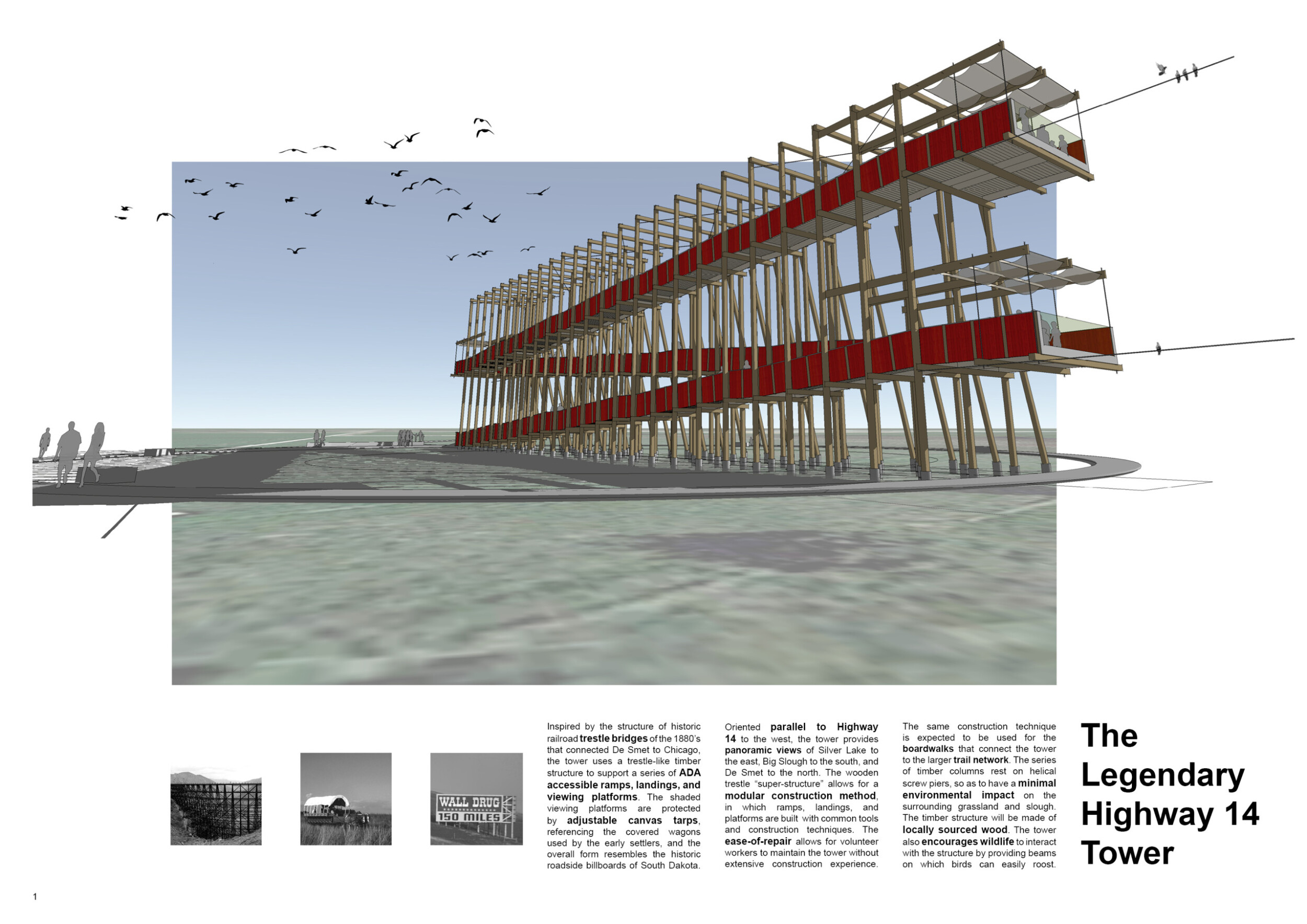 Architecture project // Elevated Viewing Platform Crafted from Locally ...