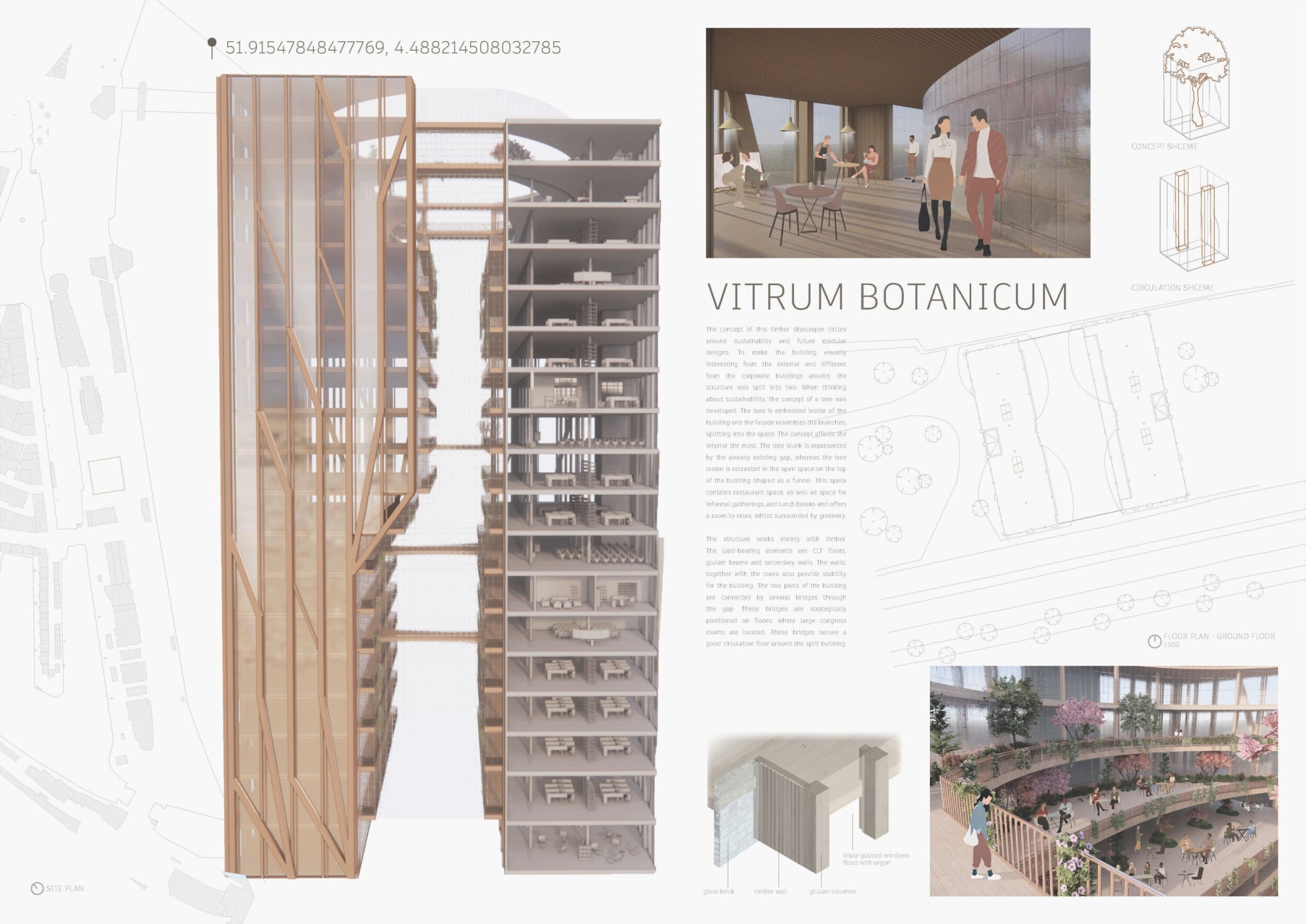 Architecture project // Tree-Inspired Structure Featuring Cross ...