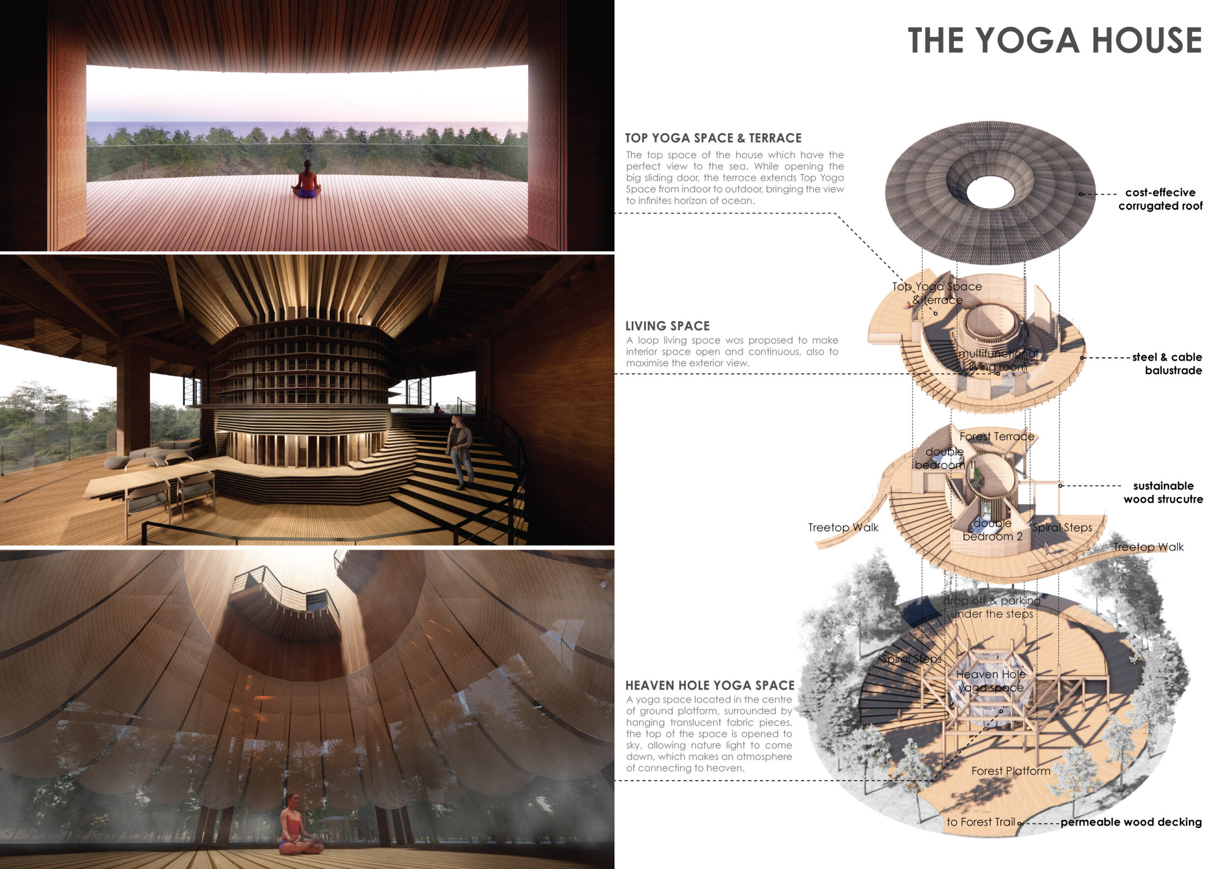 Architecture project // Heaven Hole Yoga Space Crafted from Natural ...
