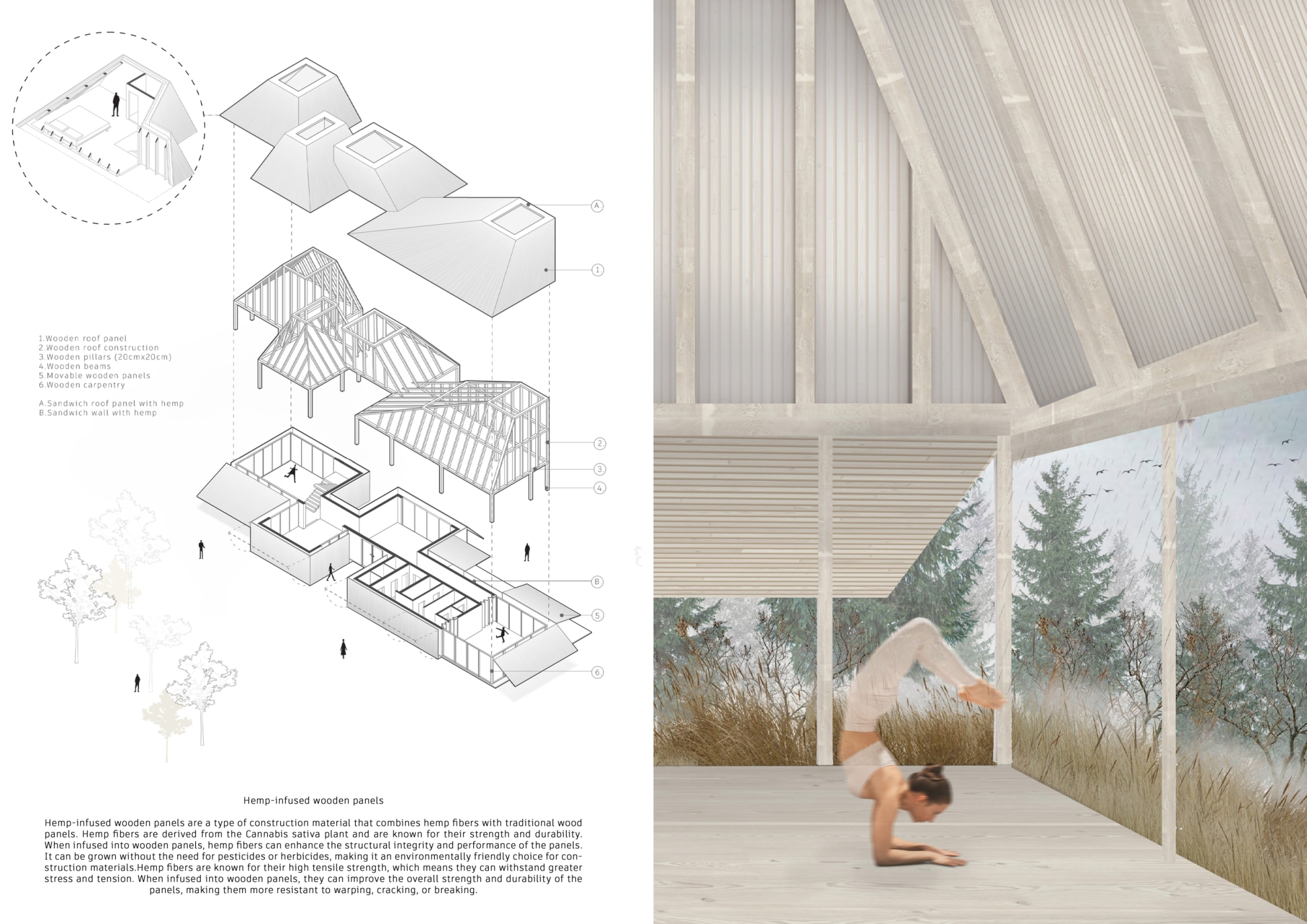 Architecture project // Hemp-Infused Panels and Biophilic Design in a ...