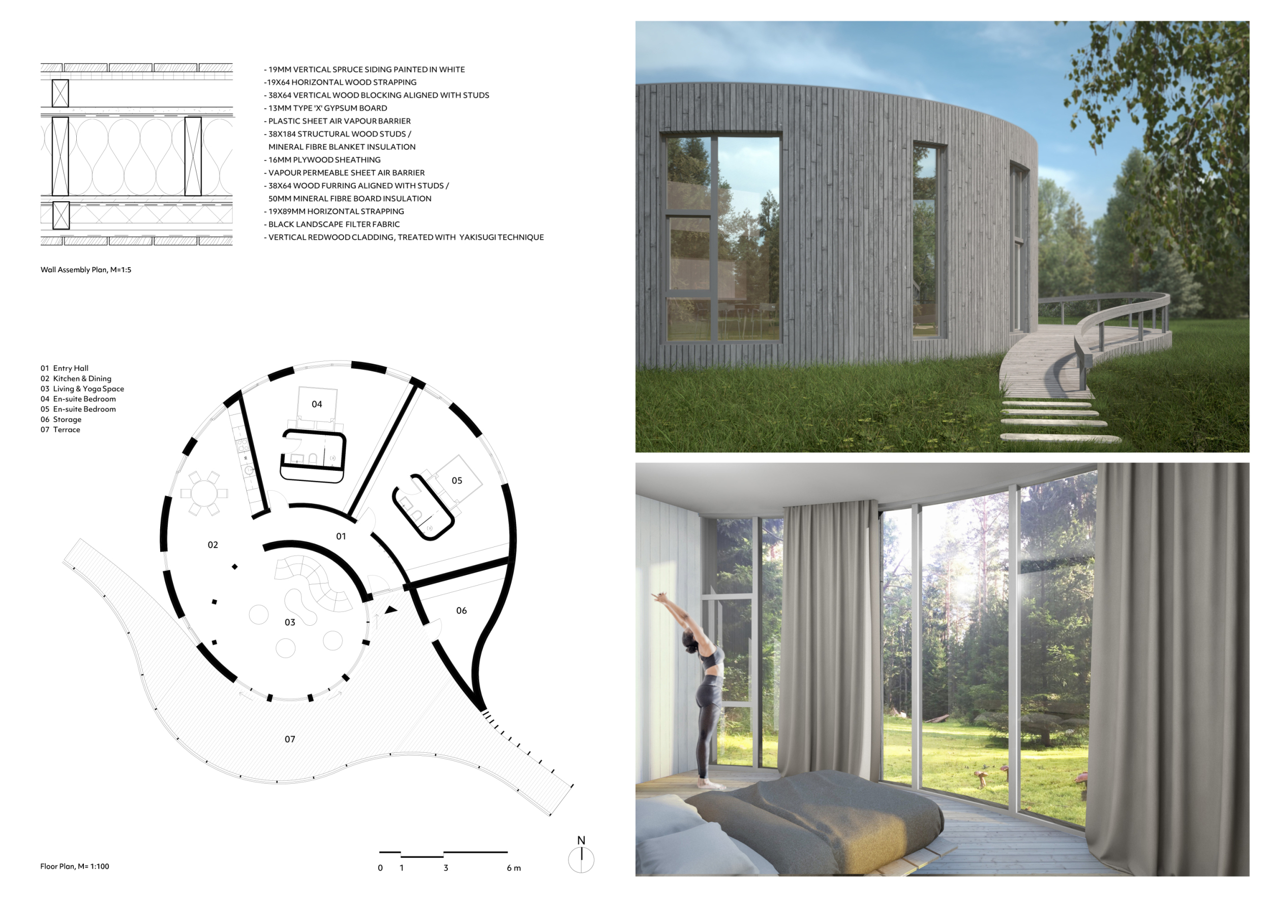 Architecture project // Circular Sanctuary Constructed with Yakusugi ...