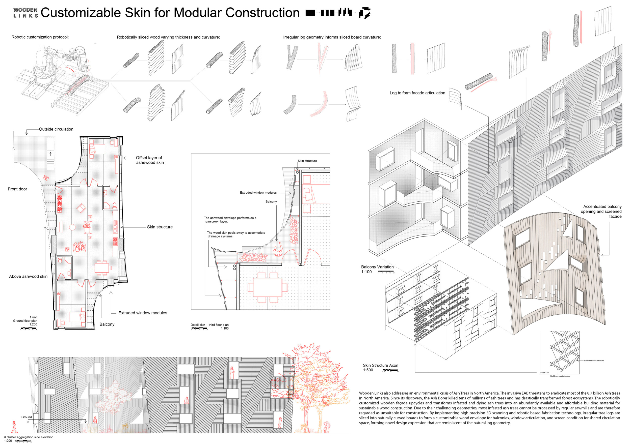 Architecture project // Custom Wood Skin Transforming Community Living ...