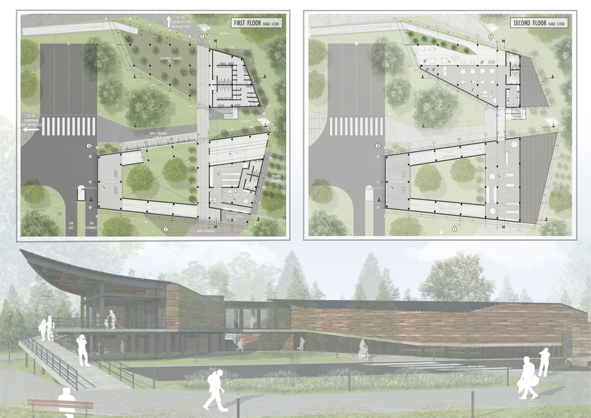 Architecture project // Terrace Overlooking Bogs Constructed with Local ...