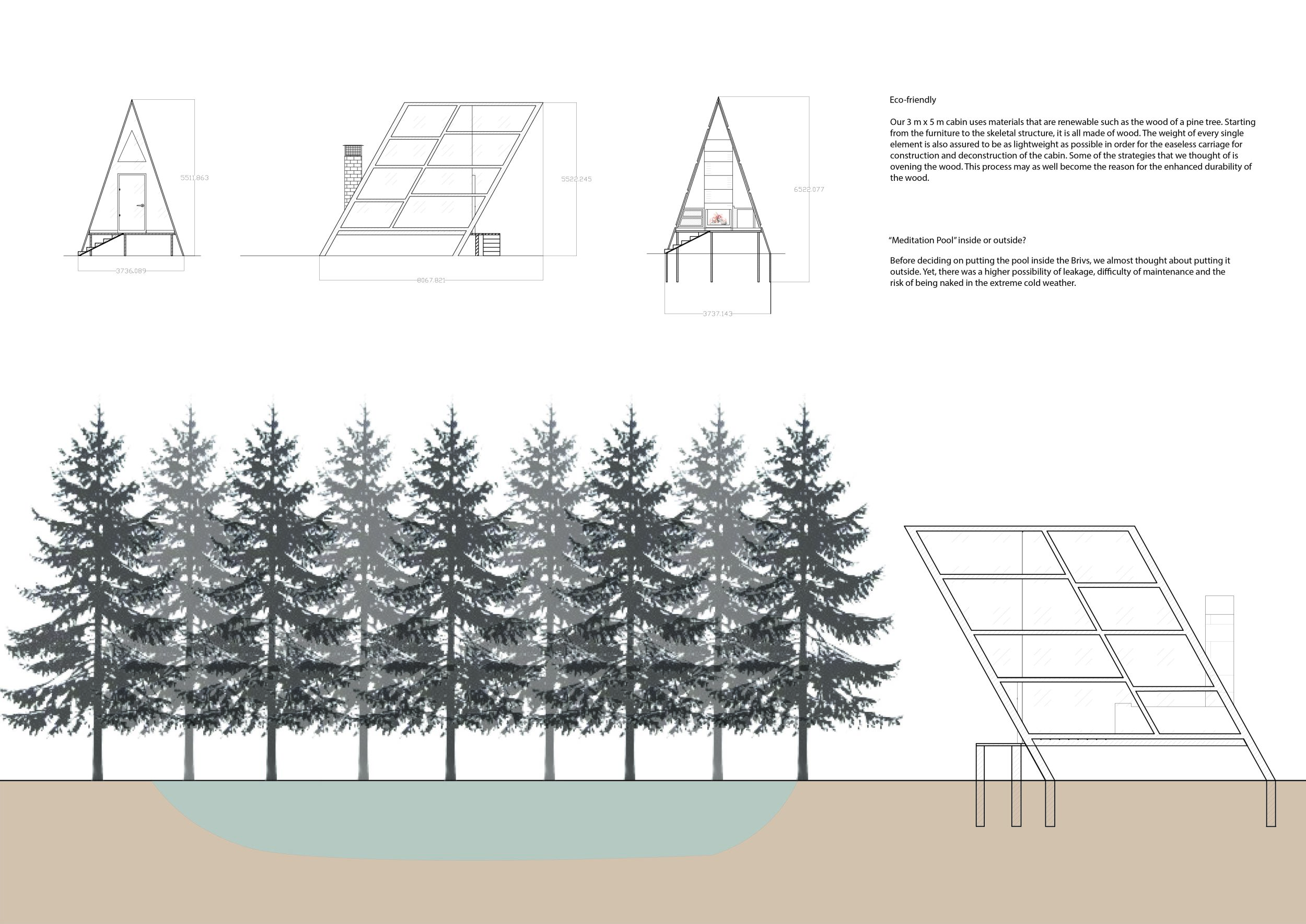 Architecture project // Reflective Glass Floor over Shallow Pool ...