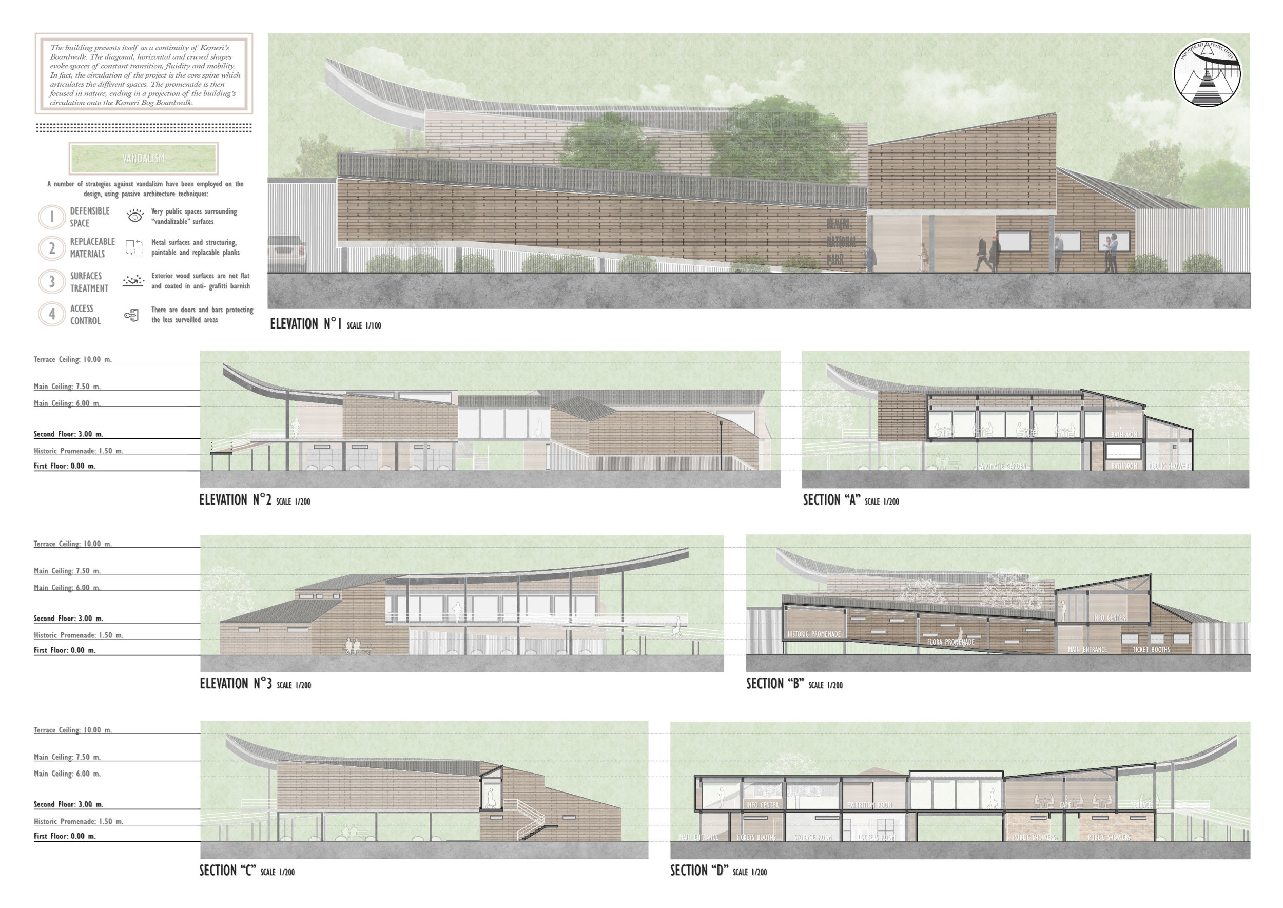 Architecture project // Terrace Overlooking Bogs Constructed with Local ...