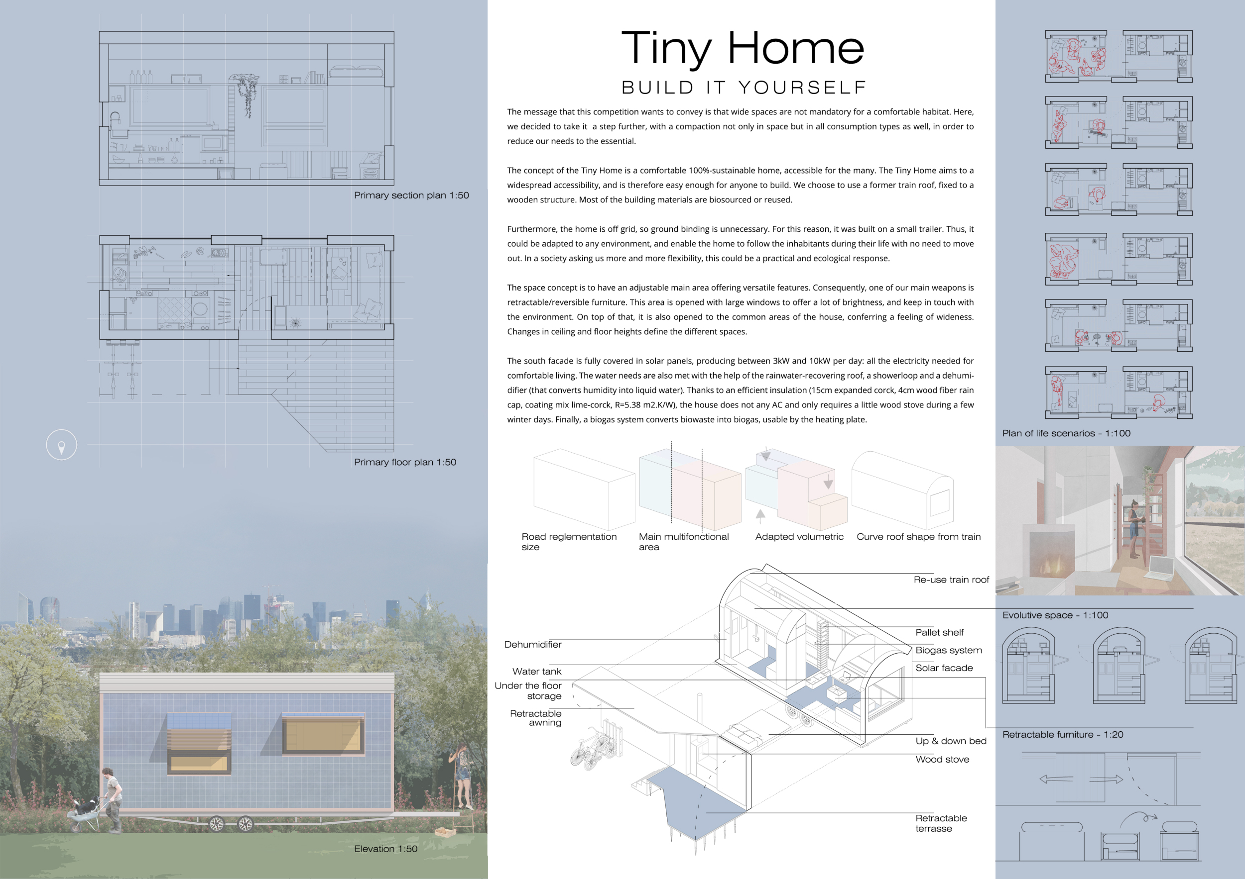 Architecture project // Train Roof Home with Rainwater Recovery and ...