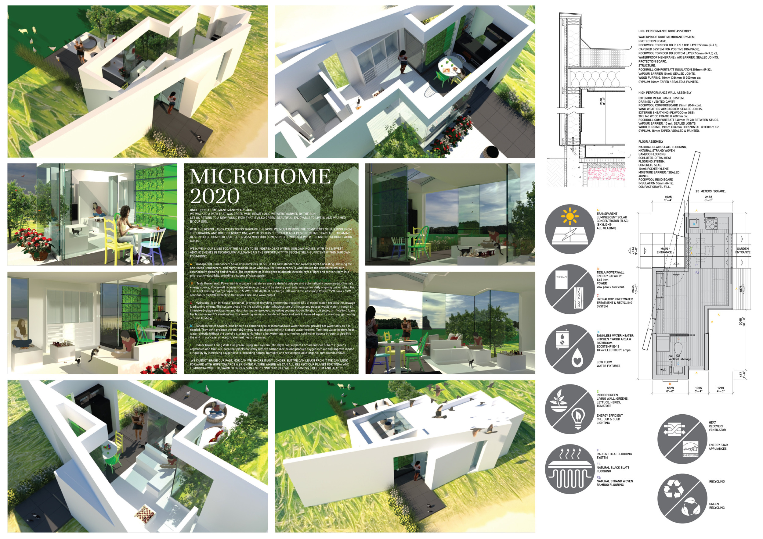 Architecture project // Bamboo and Slate Integration in Self-Sufficient ...