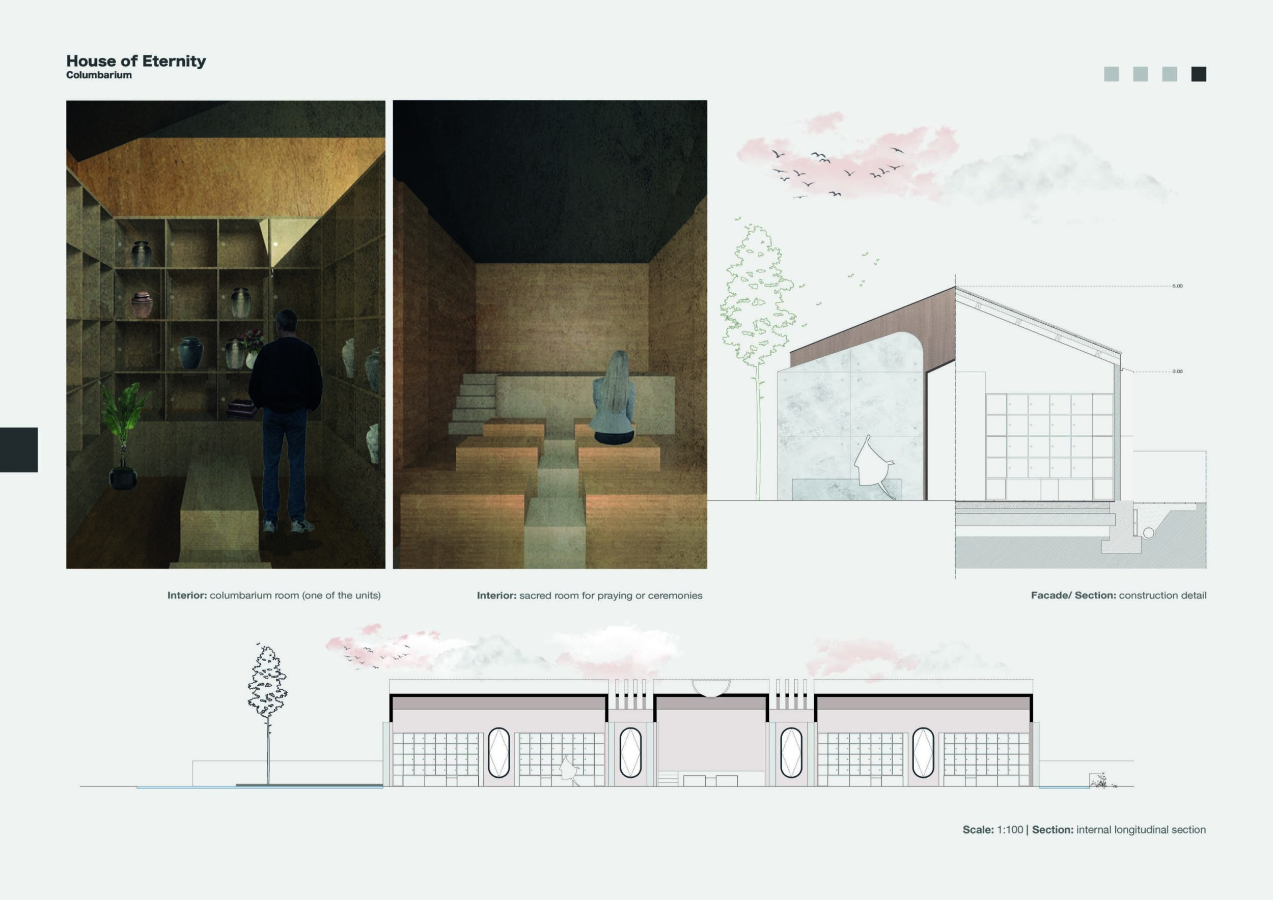 Architecture project // Water Feature and Stone Facade in a Reflective ...