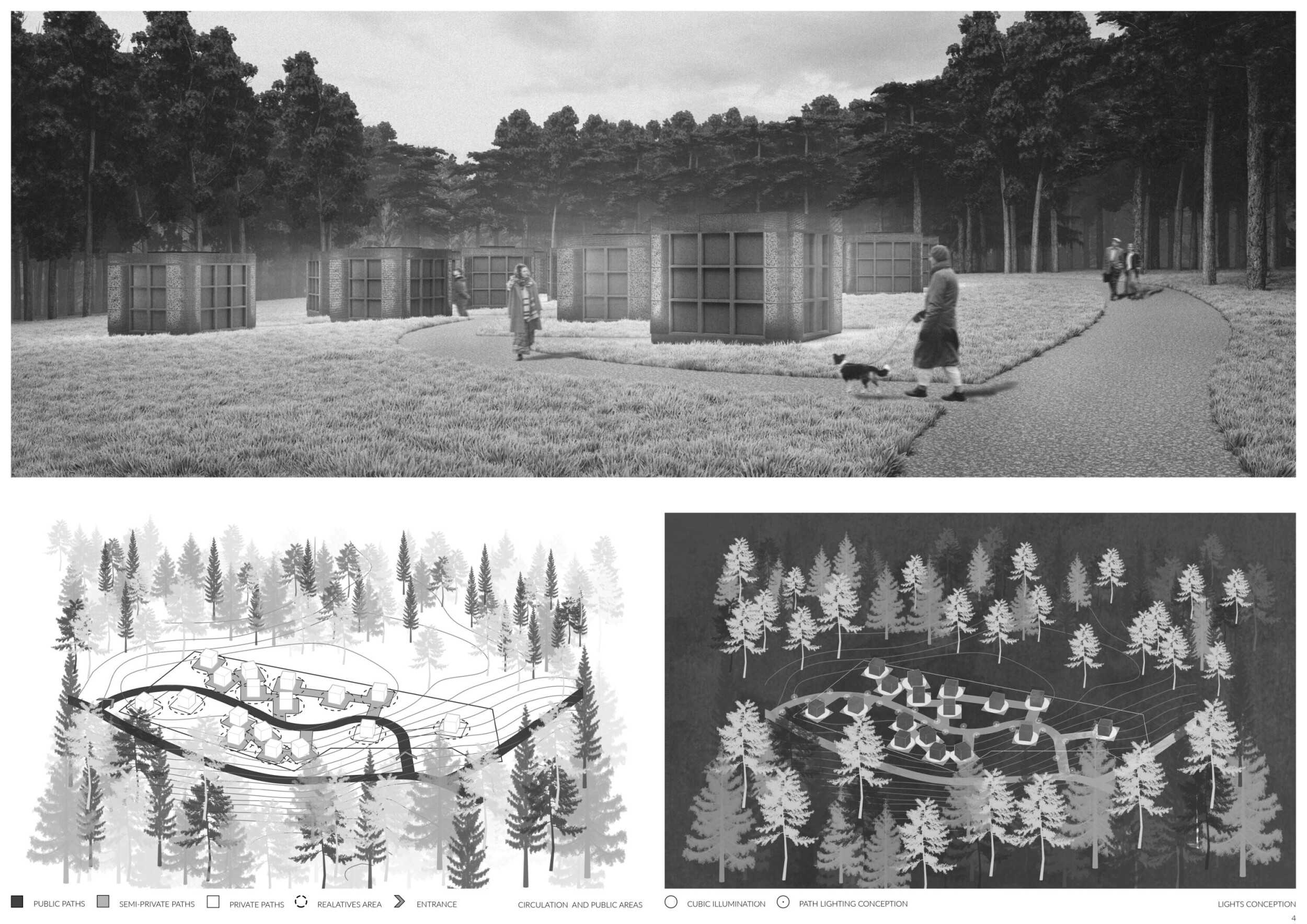 Architecture project // Translucent Concrete Niches Illuminated by ...